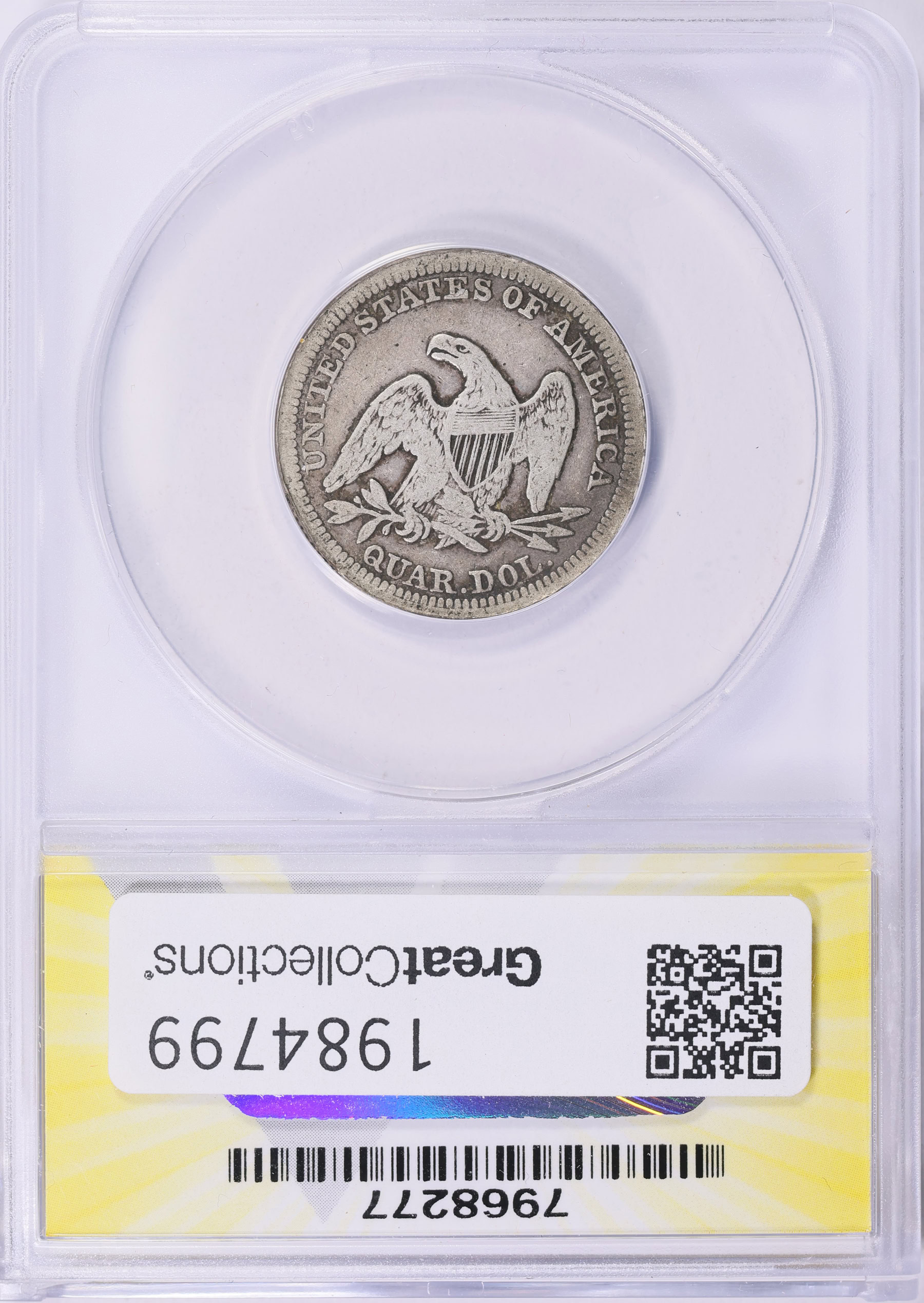 1847 Seated Liberty Quarter ANACS F-12 Details (Item 1984799 ...
