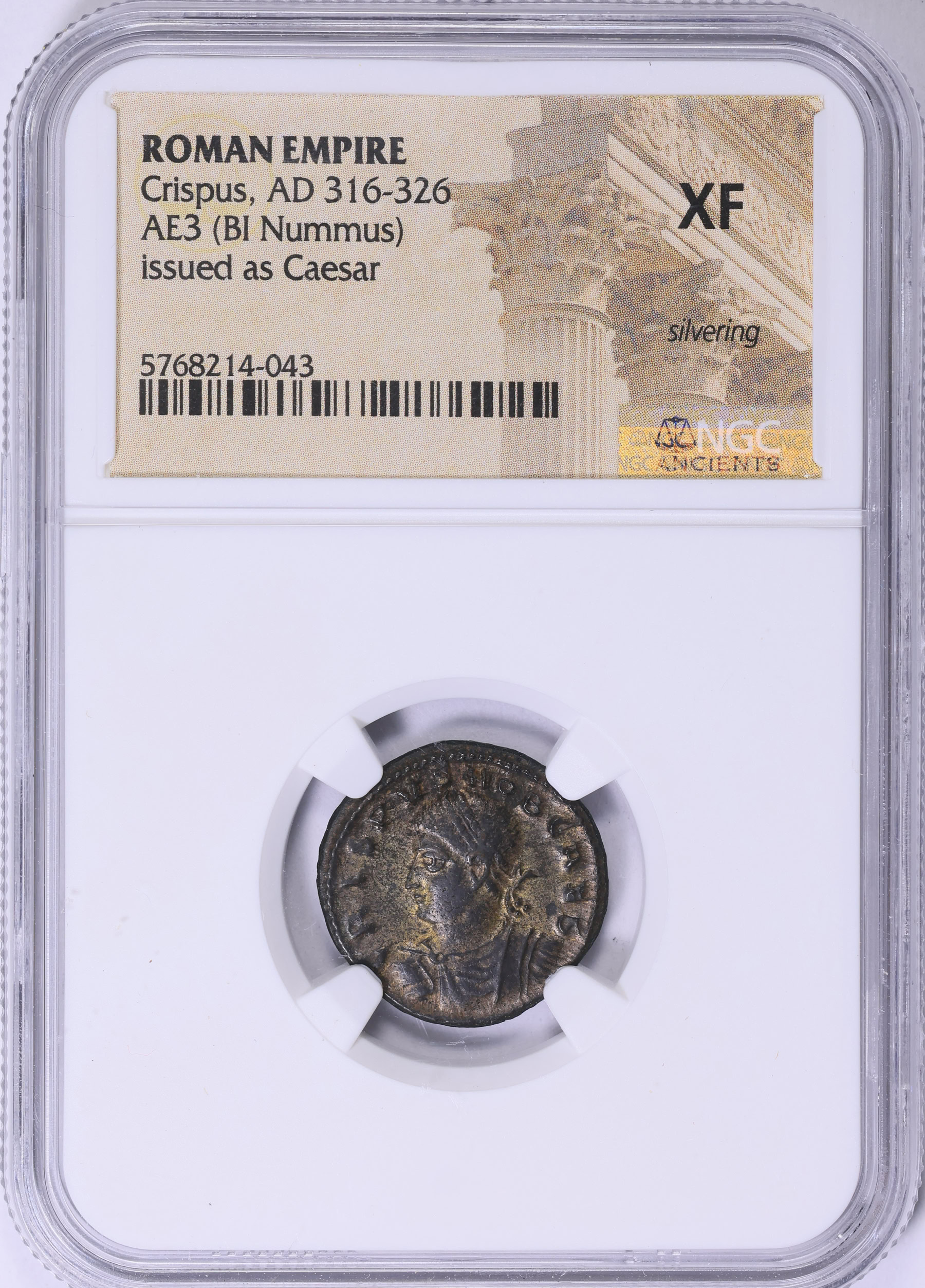 Ancient Roman Empire, Crispus as Caesar (A.D. 316-326) AE3 (BI Nummus ...