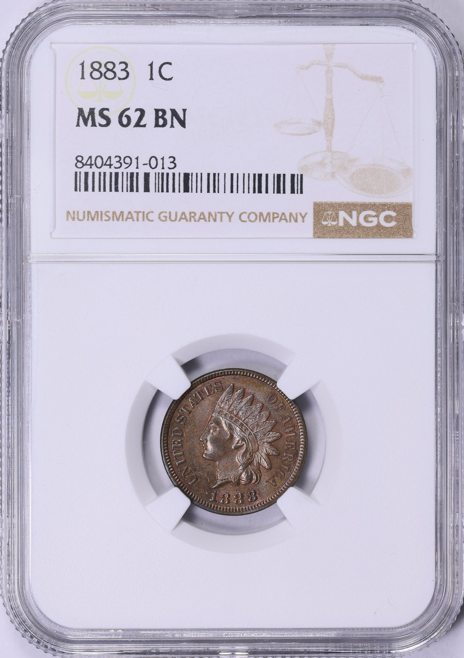1883 Indian Cent NGC MS-62 BN (Item 1984862) | GreatCollections Coin Auctions
