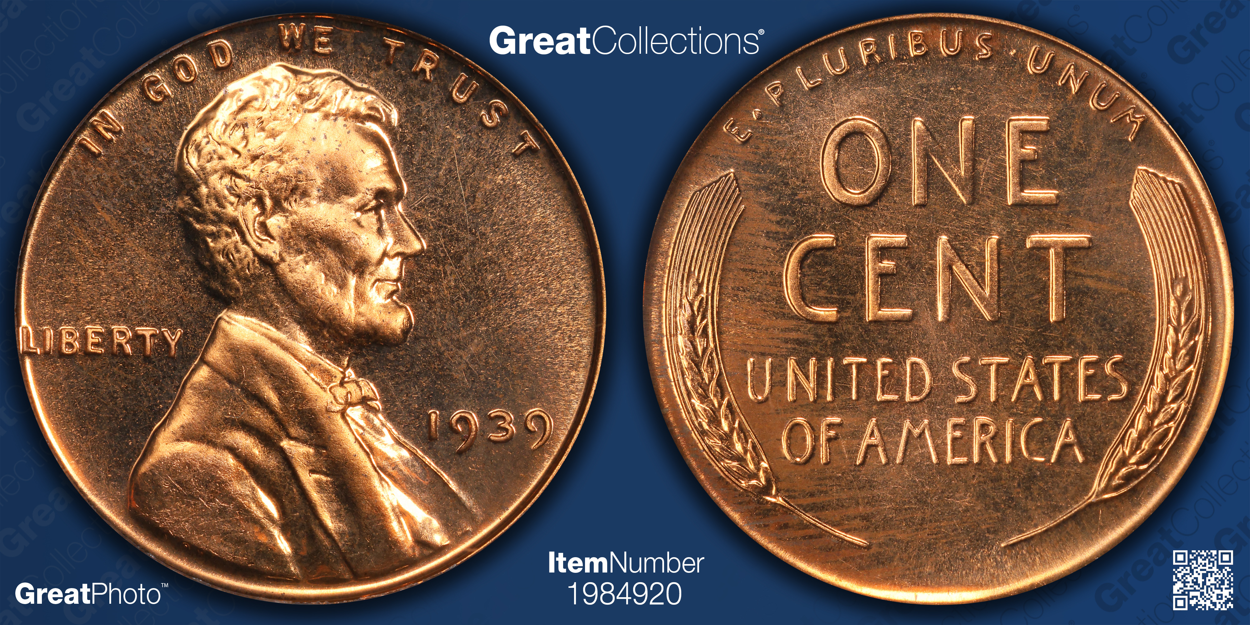1939 Lincoln Cent PCGS Proof-65 RD OGH (Item 1984920 ...