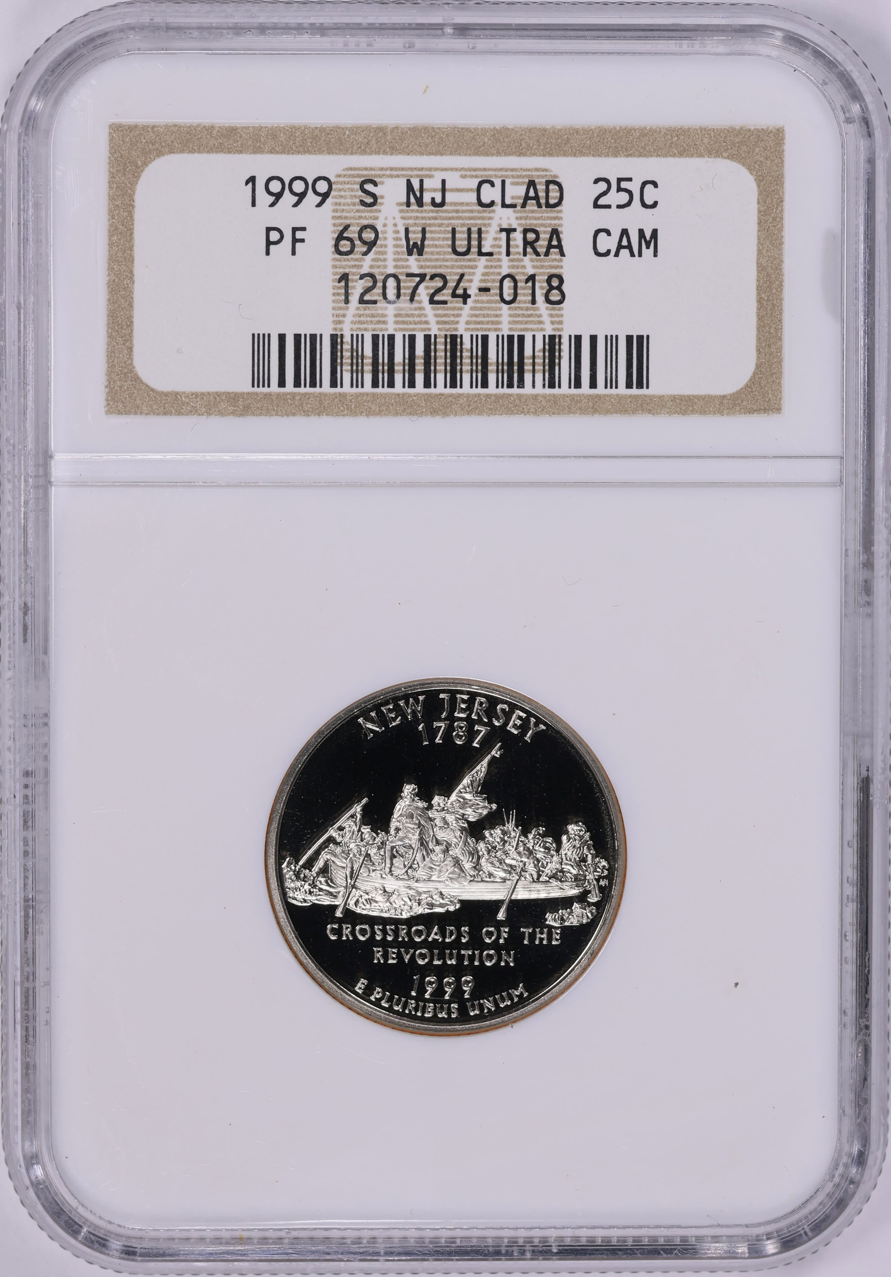 1999-S State Quarter New Jersey NGC Proof-69 UC (Item 1985861 ...