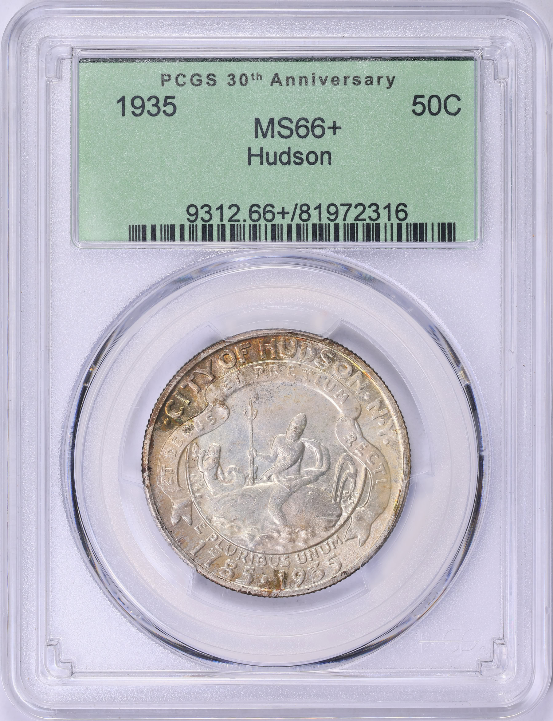 1935 Hudson, New York, Sesquicentennial Half Dollar PCGS MS-66+ (OGH ...