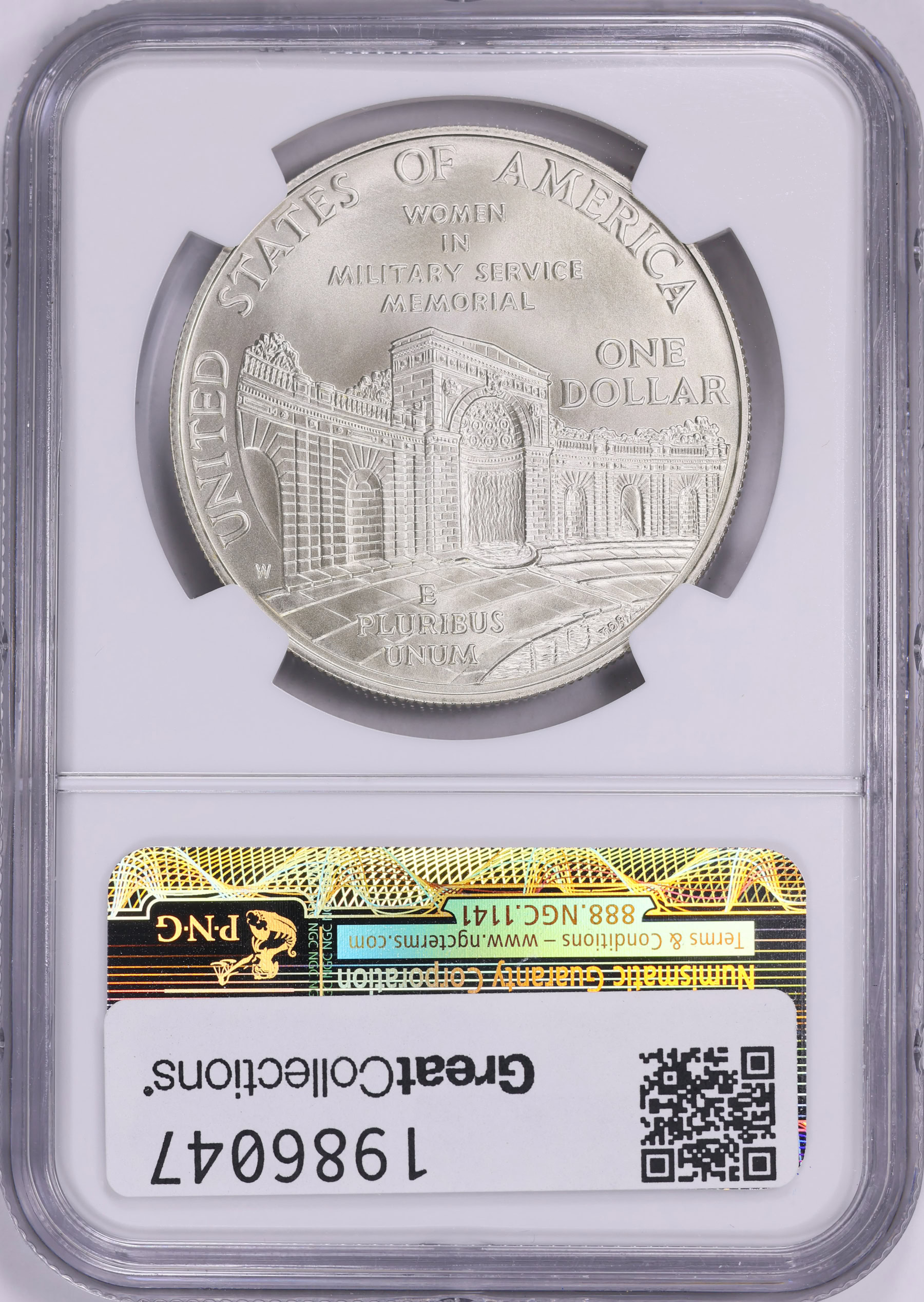 1994-W Women in Military Service Memorial Silver Dollar NGC MS-69 (Item ...
