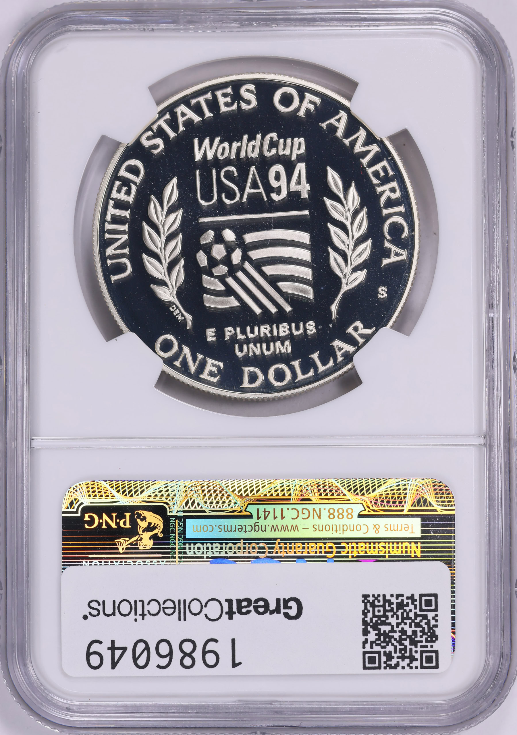 1994-S World Cup Tournament Silver Dollar NGC Proof-69 UC (Item 1986049 ...