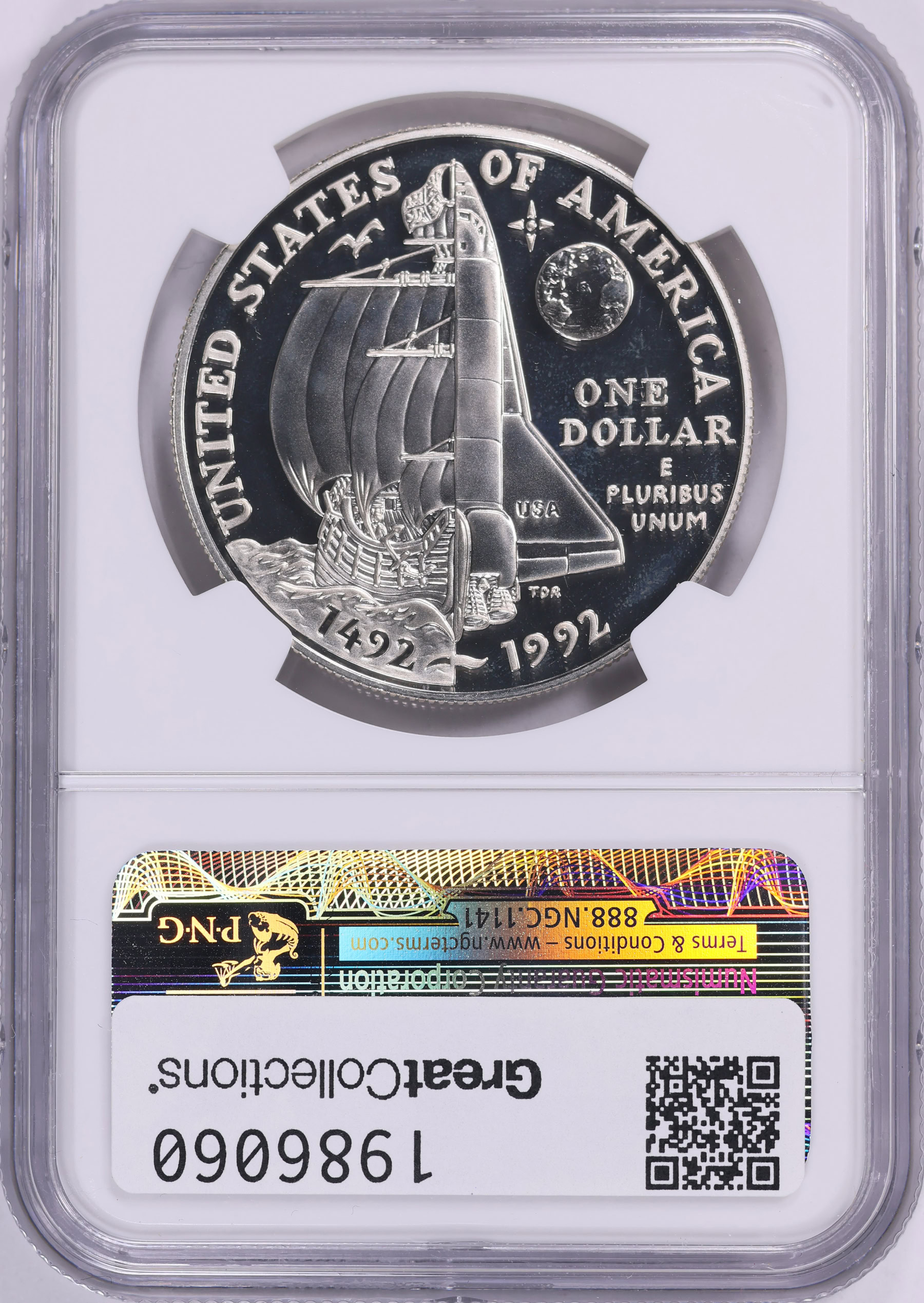 1992-P Christopher Columbus Quincentenary Silver Dollar NGC Proof-69 UC ...