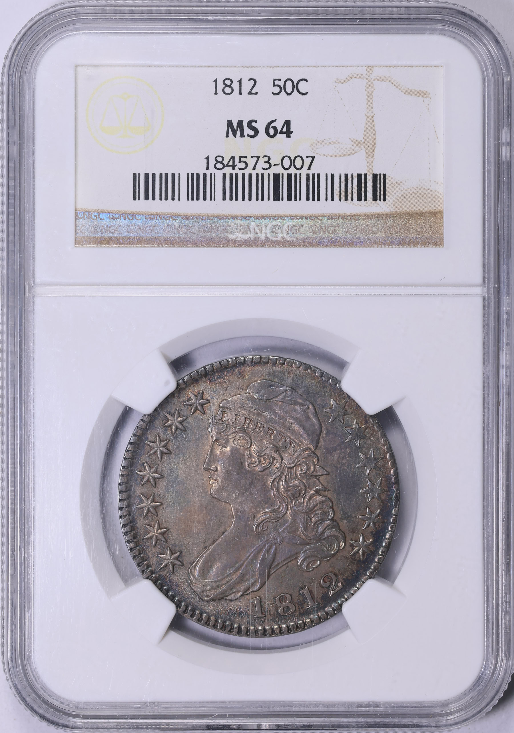 1812 Capped Bust Half Dollar NGC MS-64 (Toned) (Item 1986203 ...