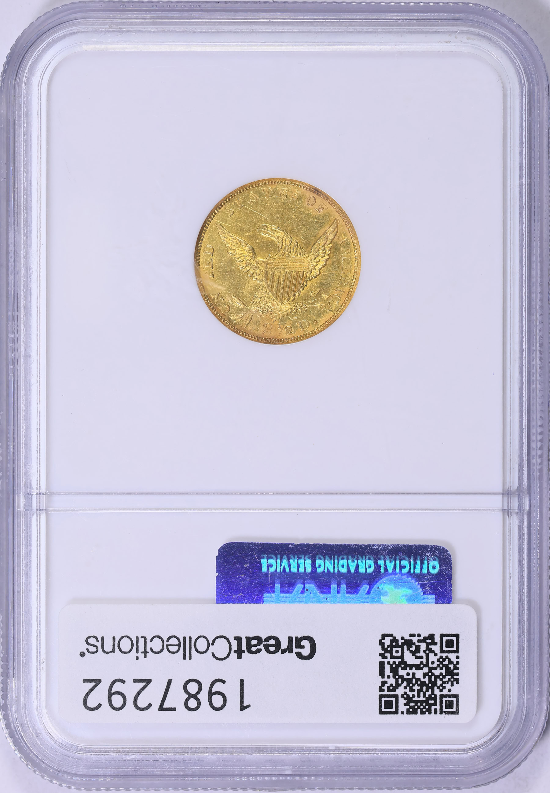 1836 Classic Gold Quarter Eagle Script 8 NGC MS-61 (Item 1987292 ...