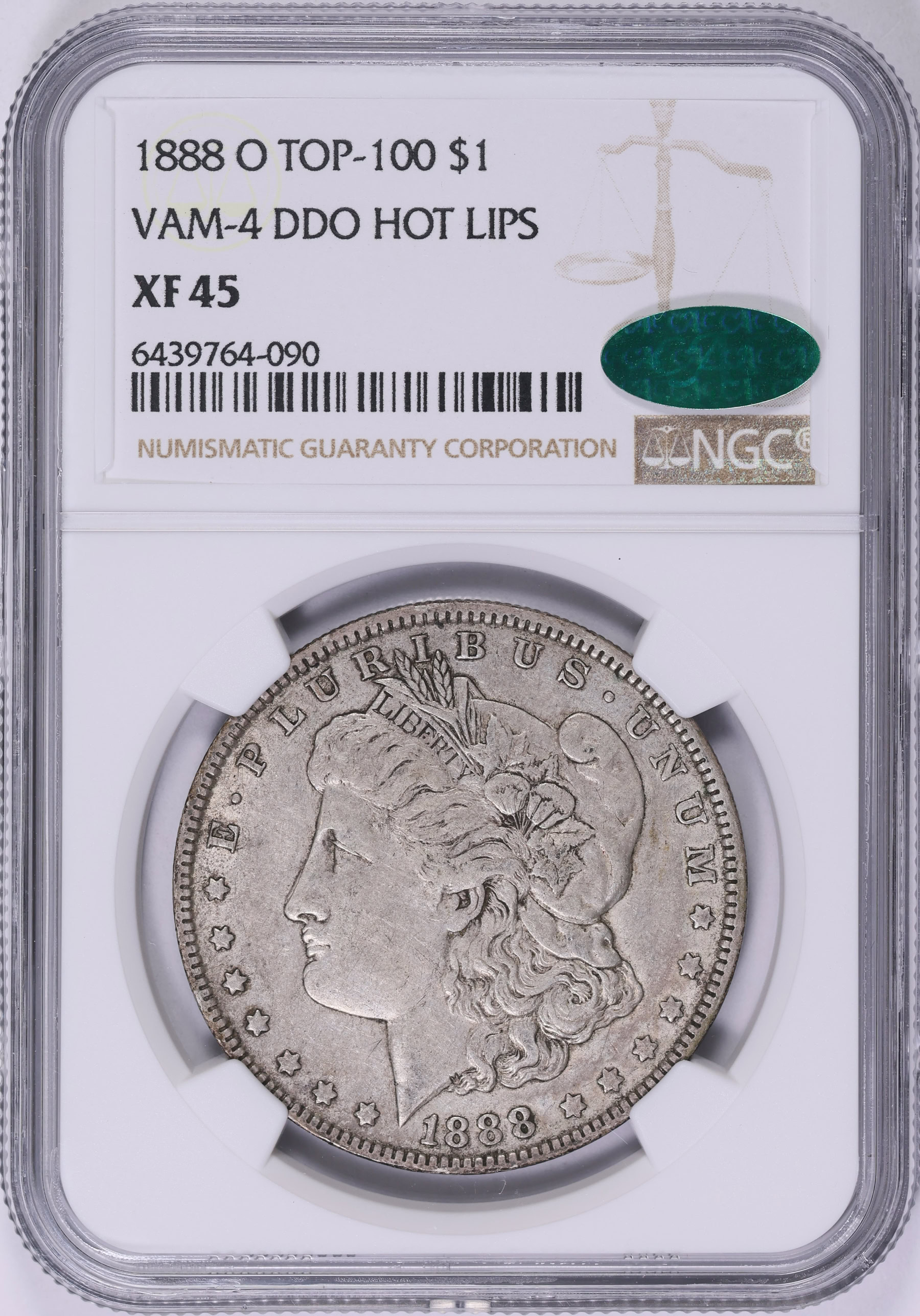 1888-O Morgan Silver Dollar Hot Lips VAM-4 DDO *Top 100* NGC XF-45 (CAC ...