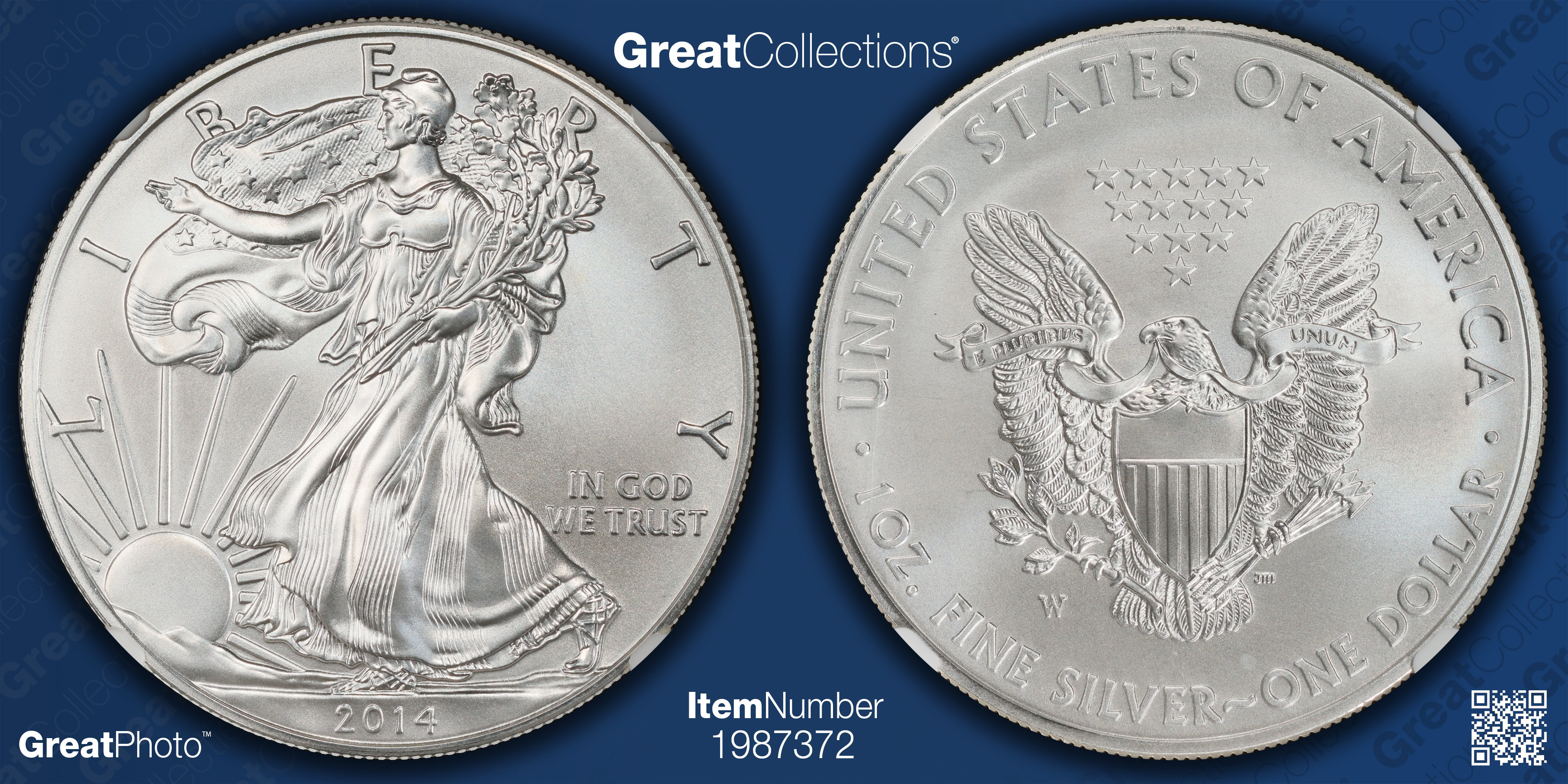 2014-W $1 Silver Eagle Burnished Early Releases NGC MS-70 (Elizabeth ...