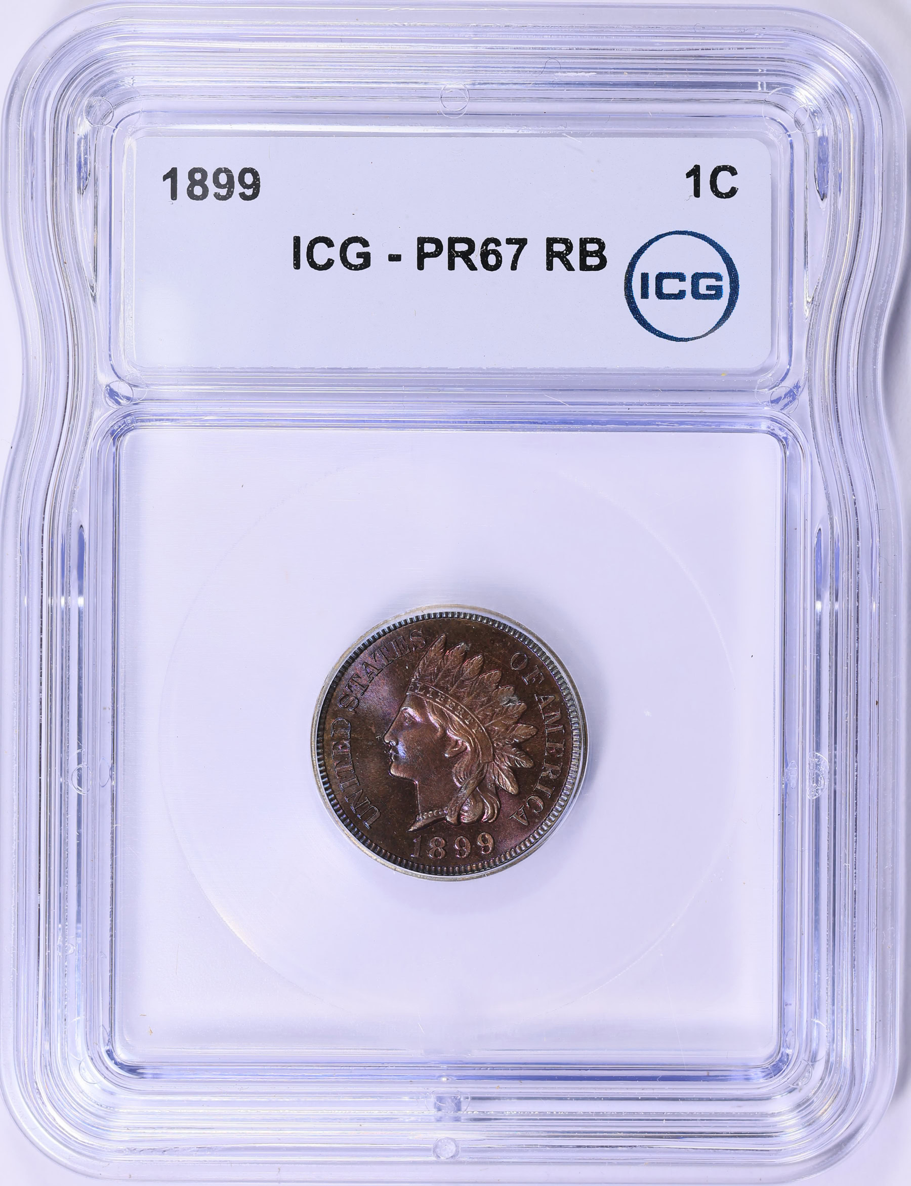 1899 Indian Cent ICG Proof-67 RB (Toned) (Item 1987419 ...