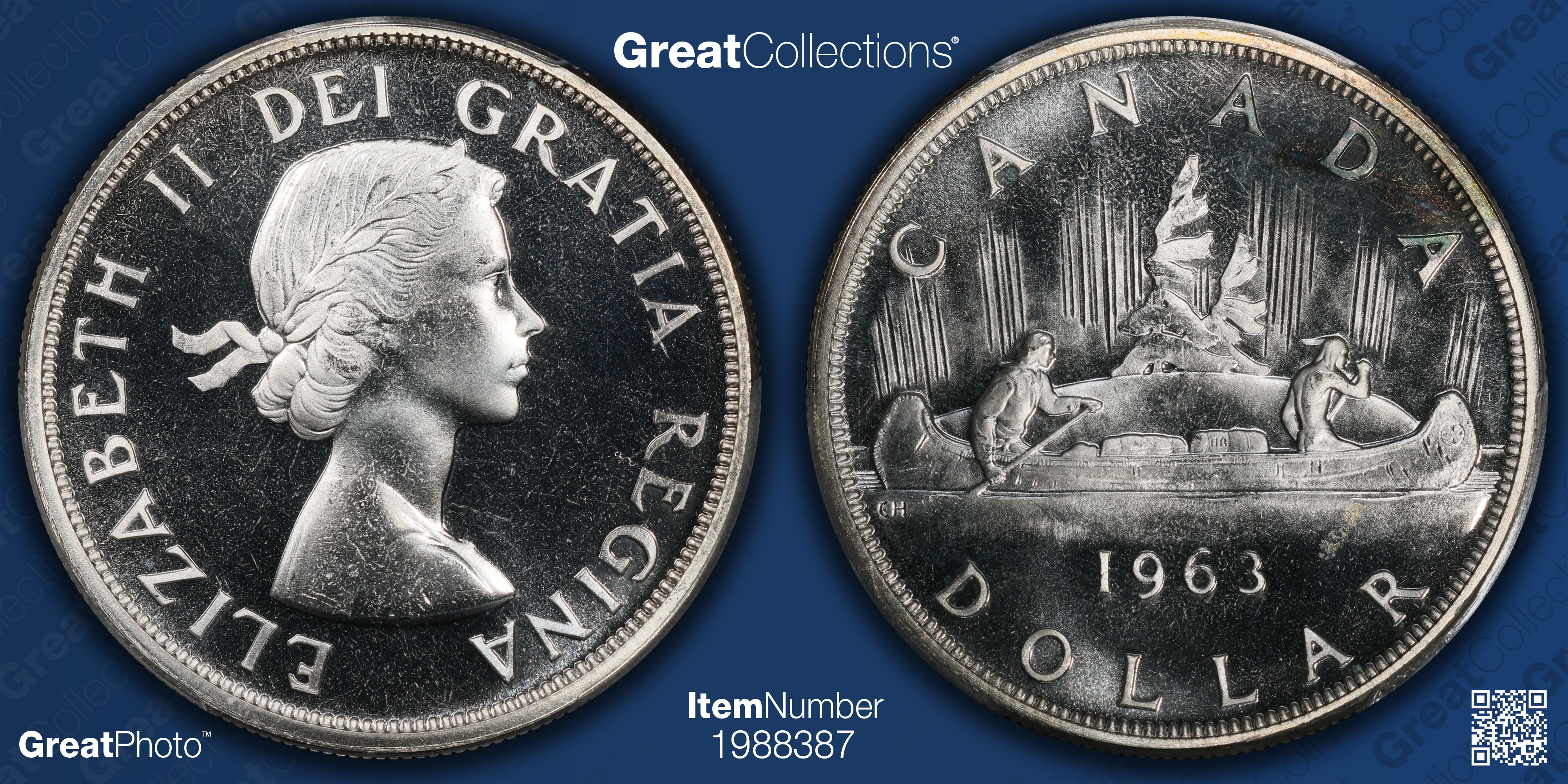 Canada 1963 Silver Dollar KM-54 PCGS PL-66 CAMEO (Toned) (Item 1988387 ...