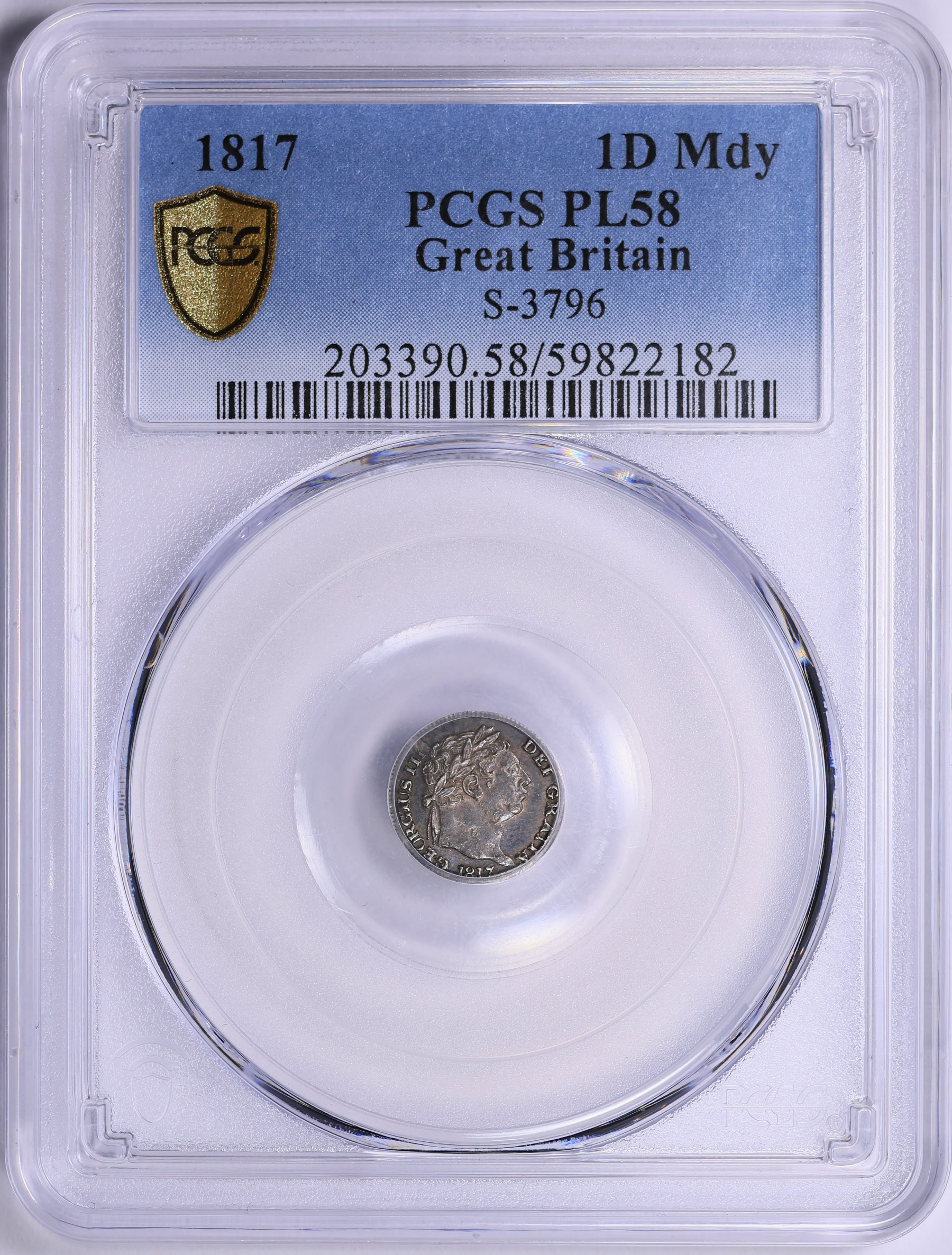 Great Britain 1817 Silver Maundy Penny KM-668 PCGS PL-58 (Item 1988899) | GreatCollections Coin ...
