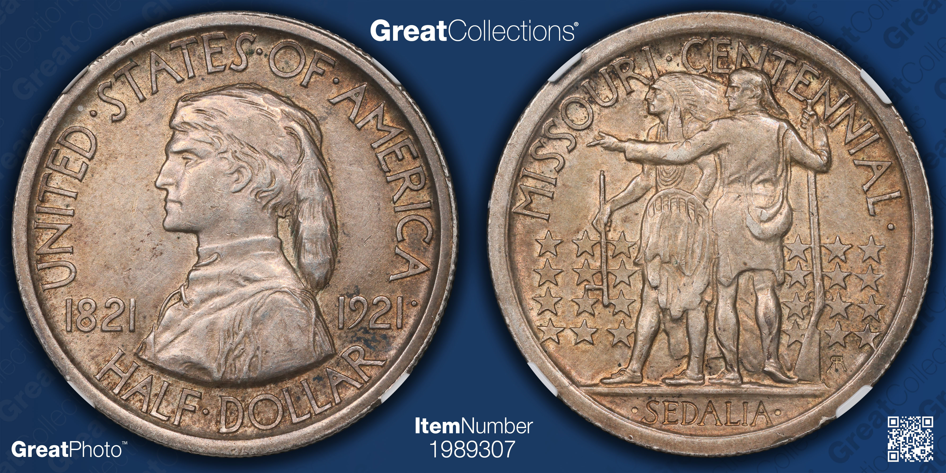 1921 Missouri Centennial Half Dollar NGC AU-58 (Item 1989307 ...