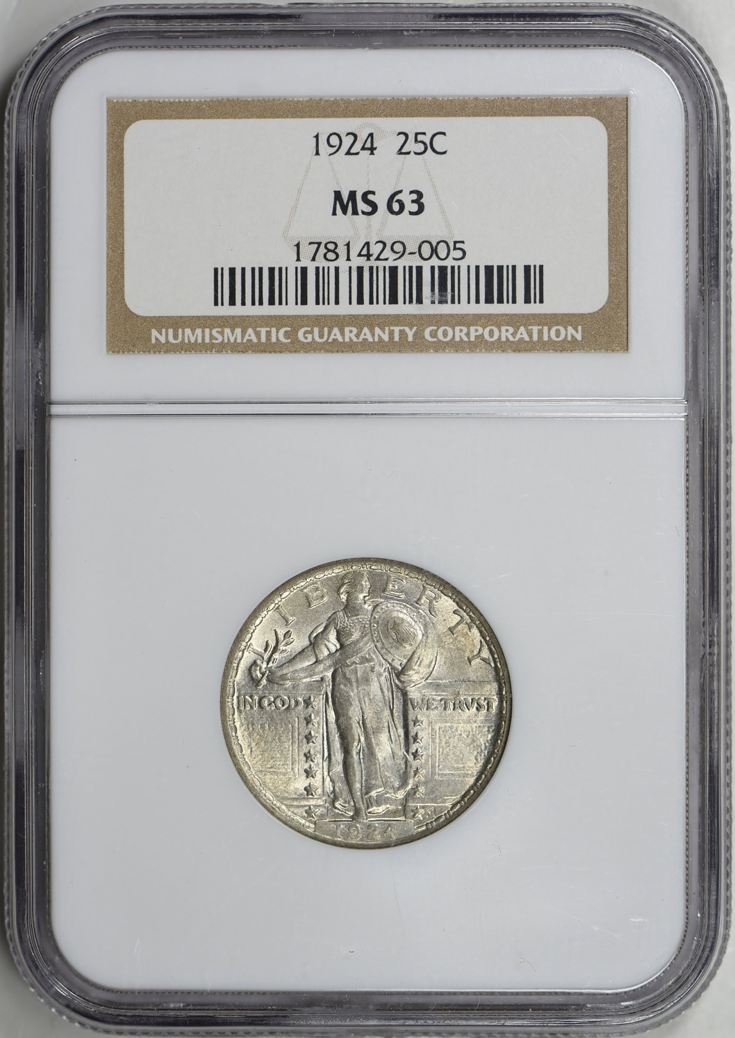 1924 Standing Liberty Quarter NGC MS-63 (Item 1989395 ...