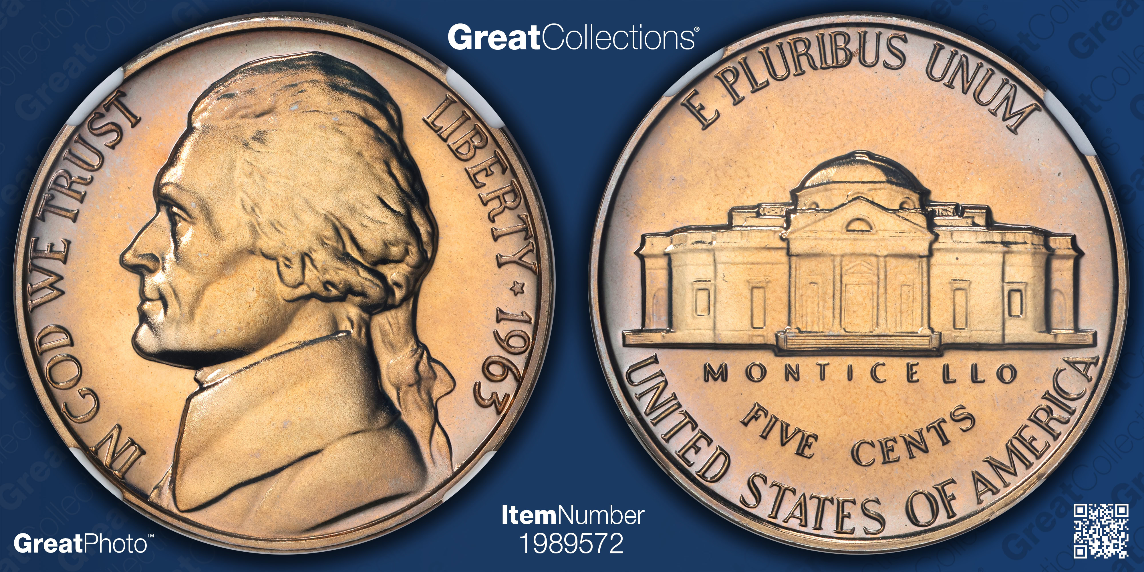 1963 Jefferson Nickel NGC Proof-67 (Toned) (Item 1989572 ...