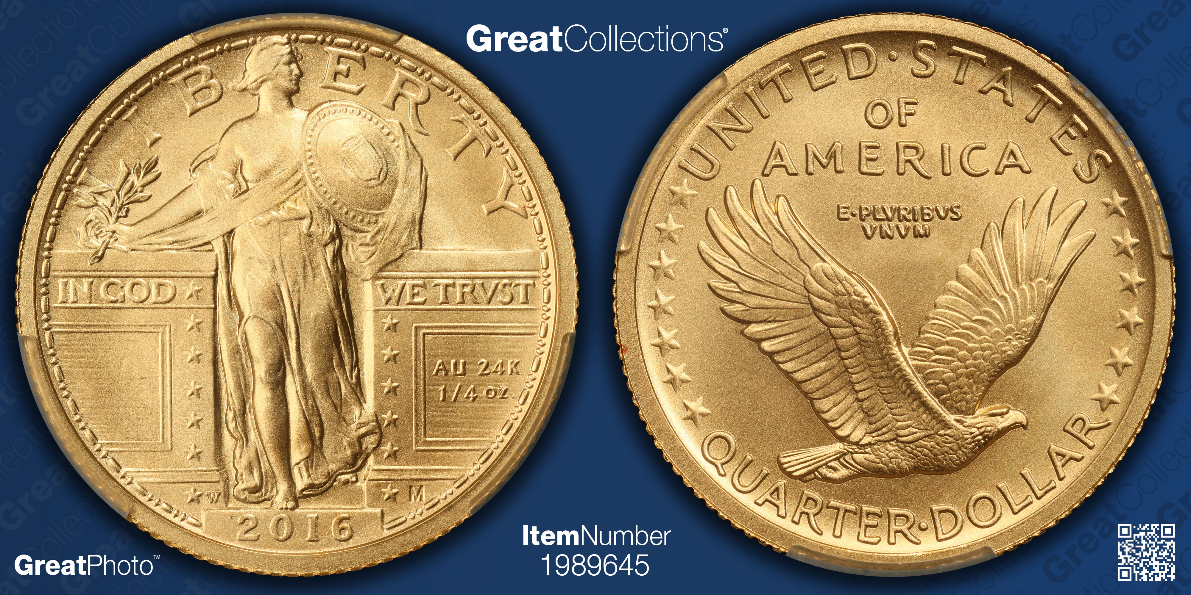 2016-W Standing Liberty Quarter 100th Anniversary Gold CACG SP-70 (Item ...