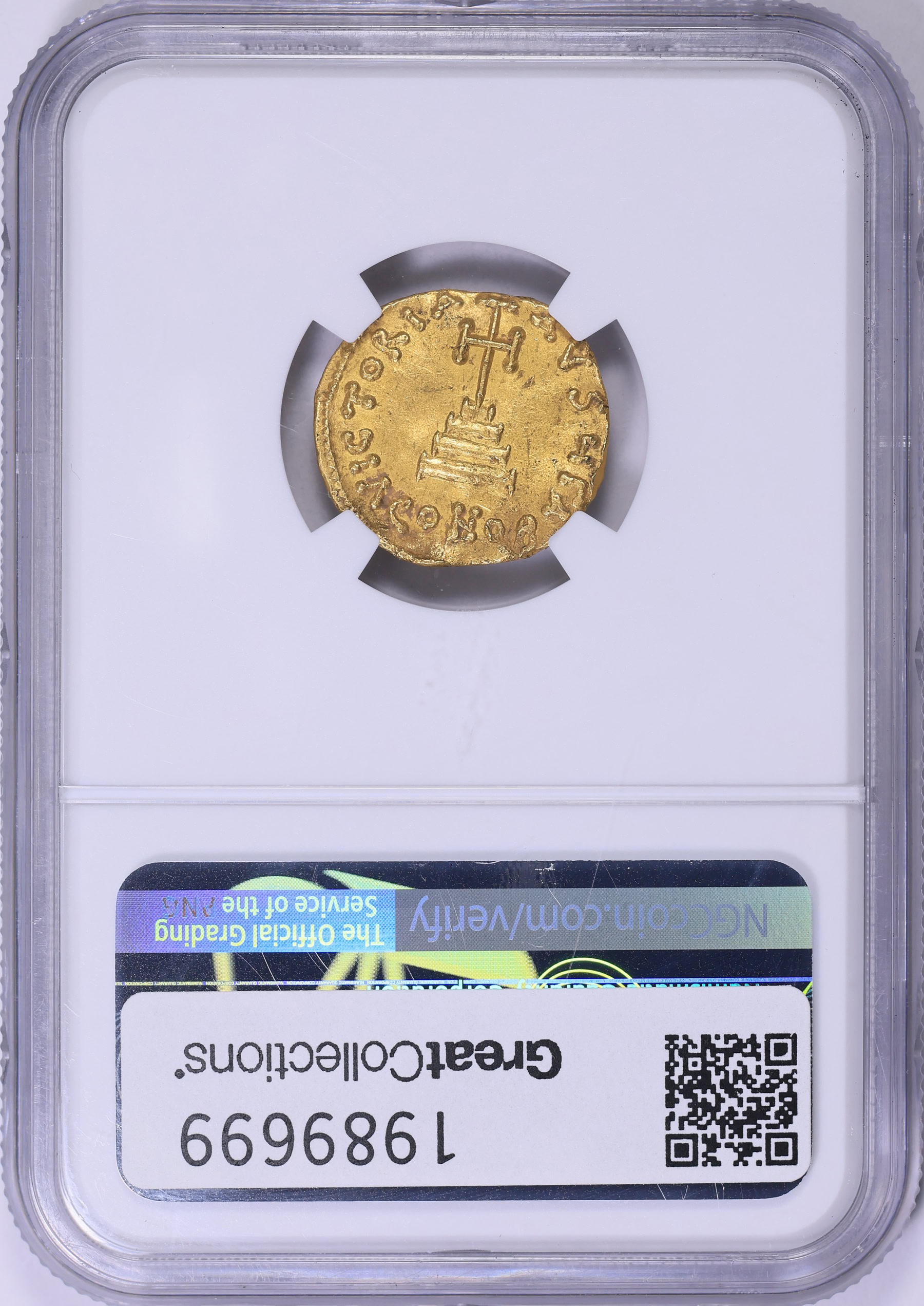 Ancient Byzantine Empire, Leontius (A.D. 695-698) Gold Solidus (4.24gms ...