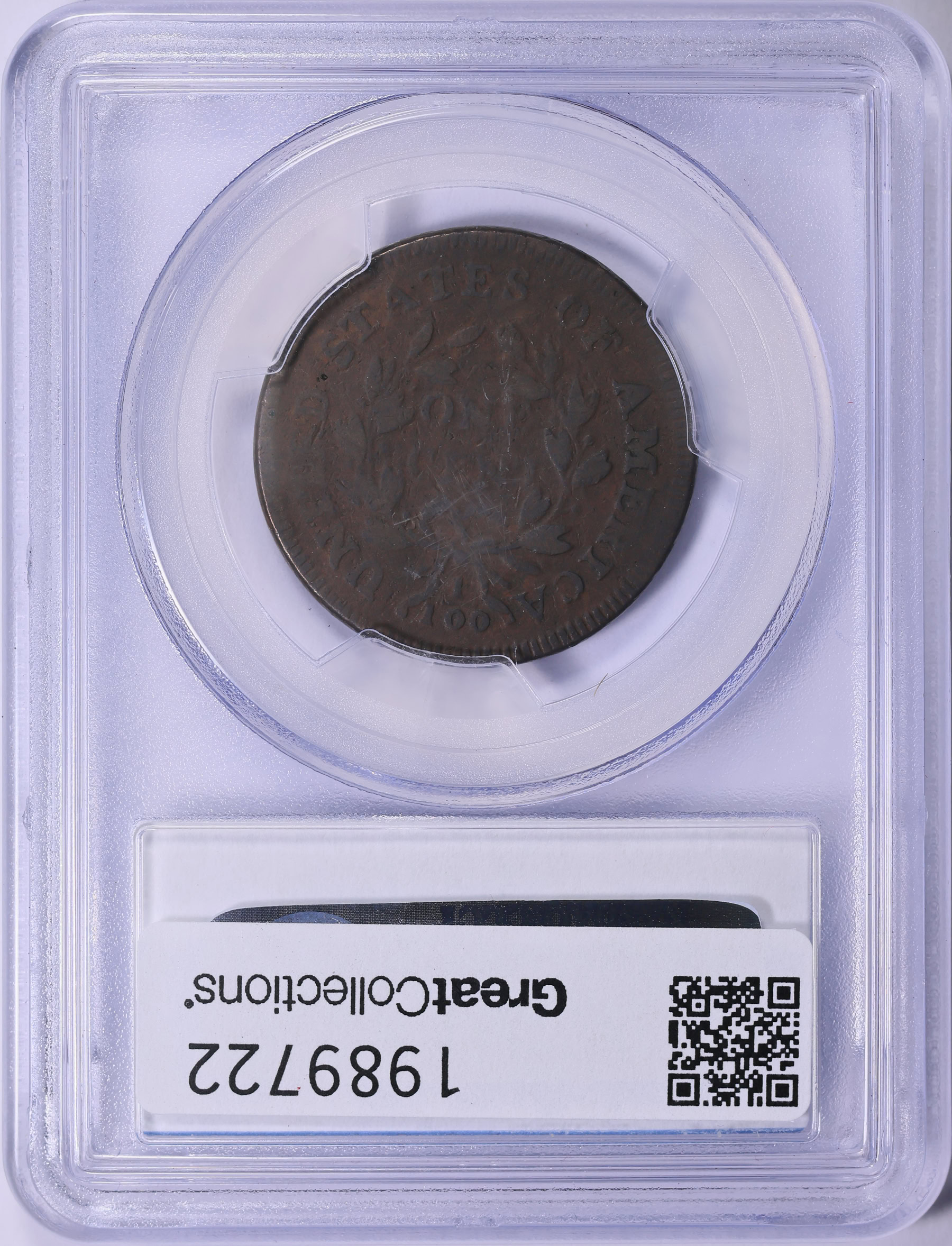 1797 Draped Bust Cent Reverse of 1797, Stems PCGS F-12 BN (Item 1989722 ...