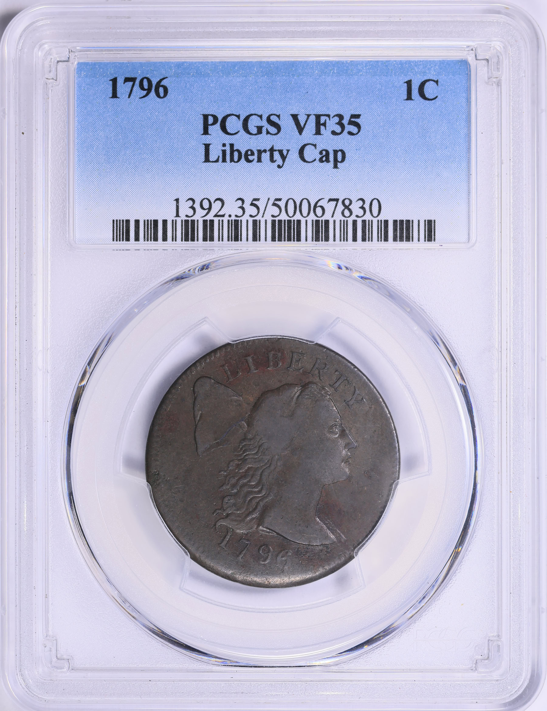 1796 Liberty Cap Cent PCGS VF-35 BN (Item 1989753) | GreatCollections ...