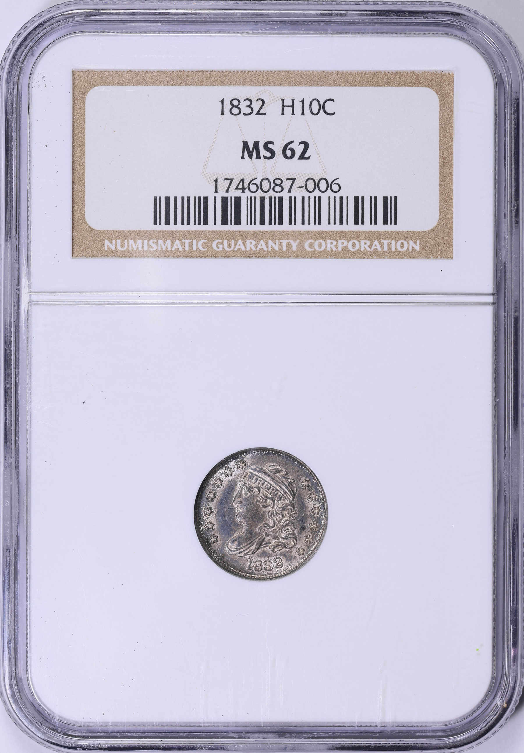 1832 Capped Bust Half Dime NGC MS-62 (Item 1989787) | GreatCollections ...