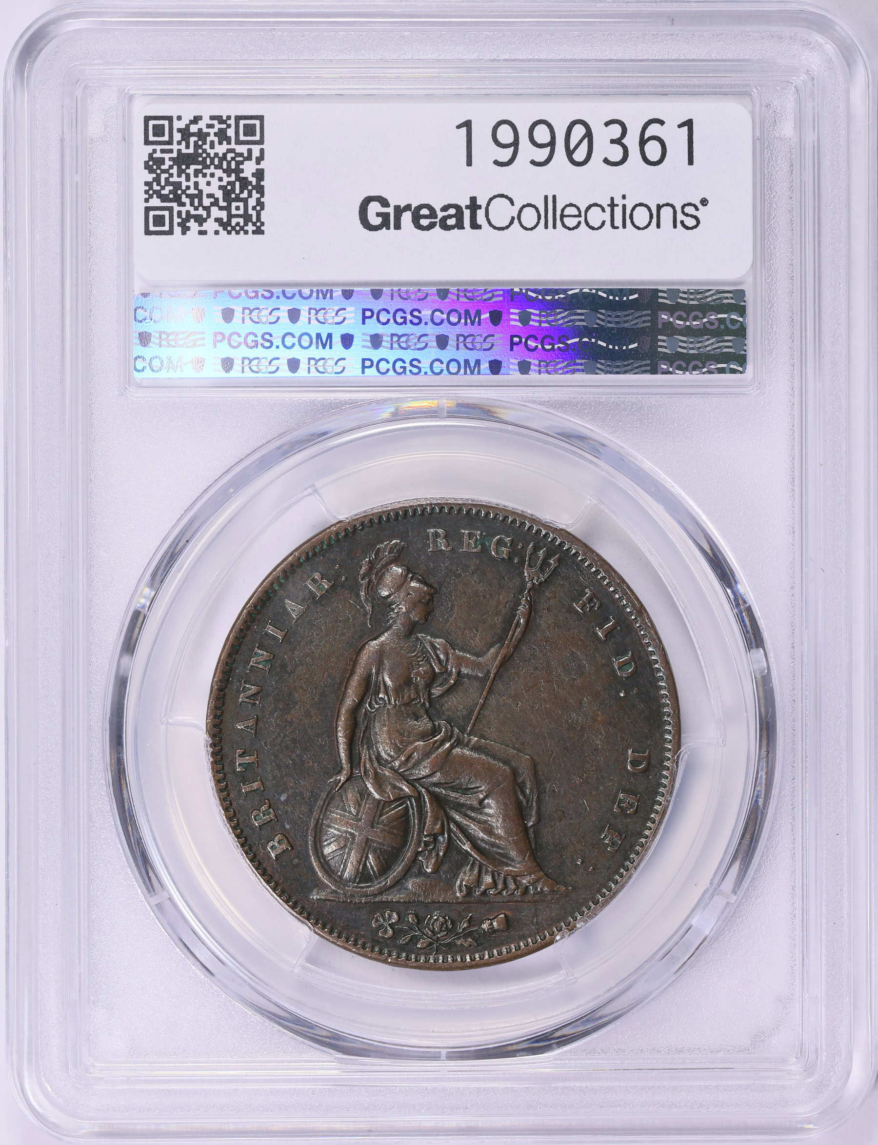 Great Britain 1848 Penny KM-739 PCGS Genuine AU Details (Item 1990361 ...