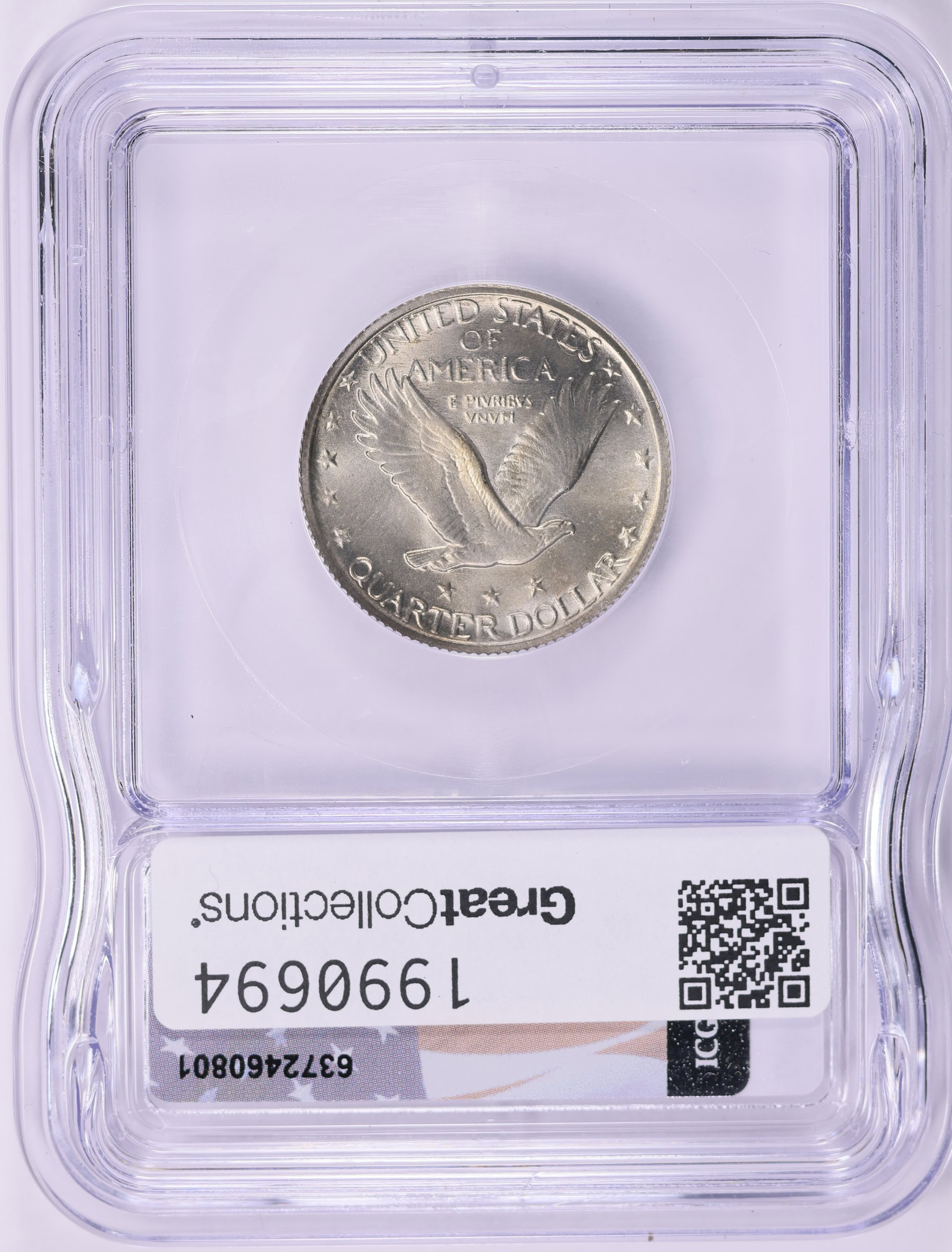 1922 Standing Liberty Type 2 Daniel Carr Token ICG MS-69 | ICG Cert ...