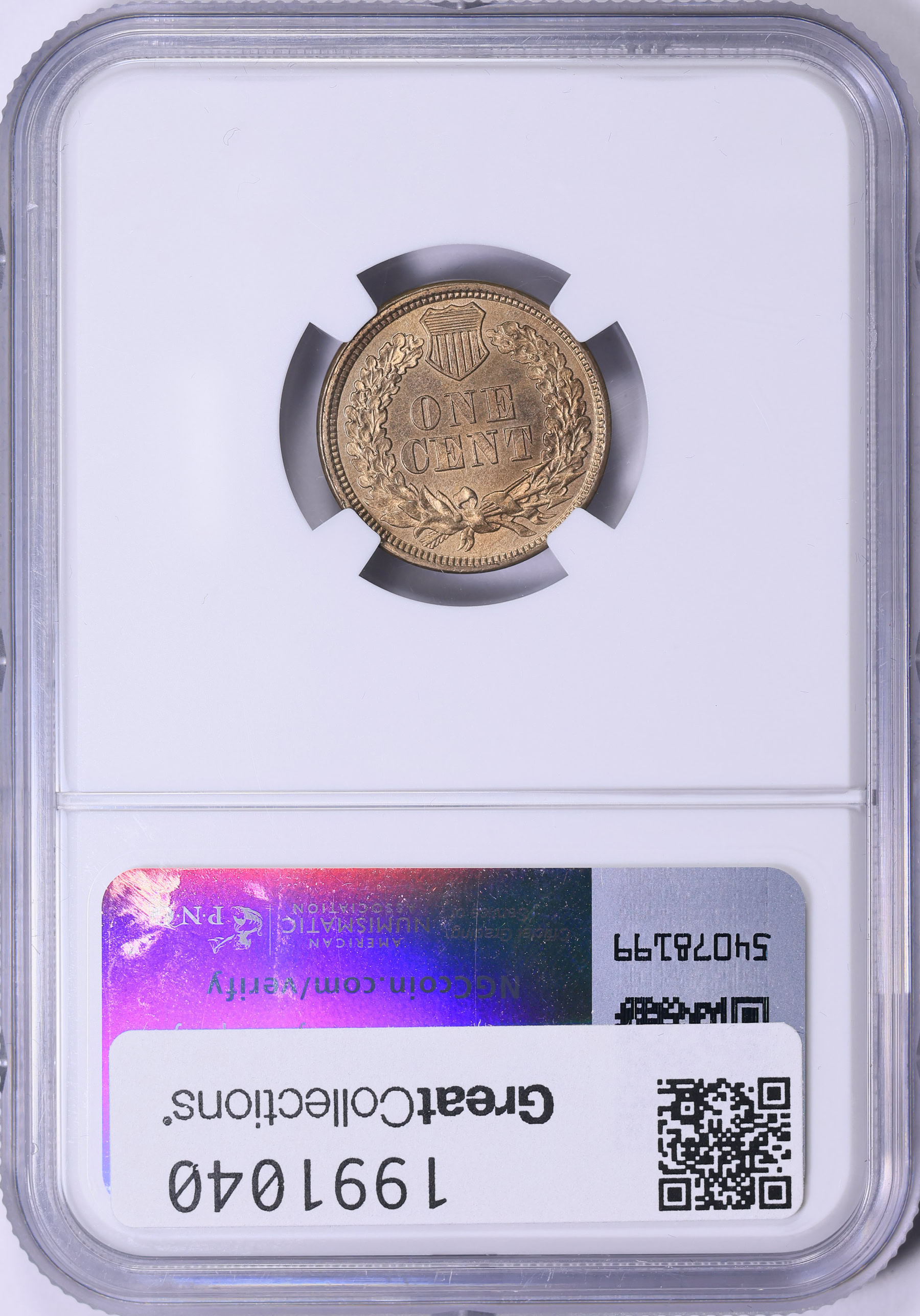 1860 Indian Cent NGC MS-64 (CAC Green) (Item 1991040 ...