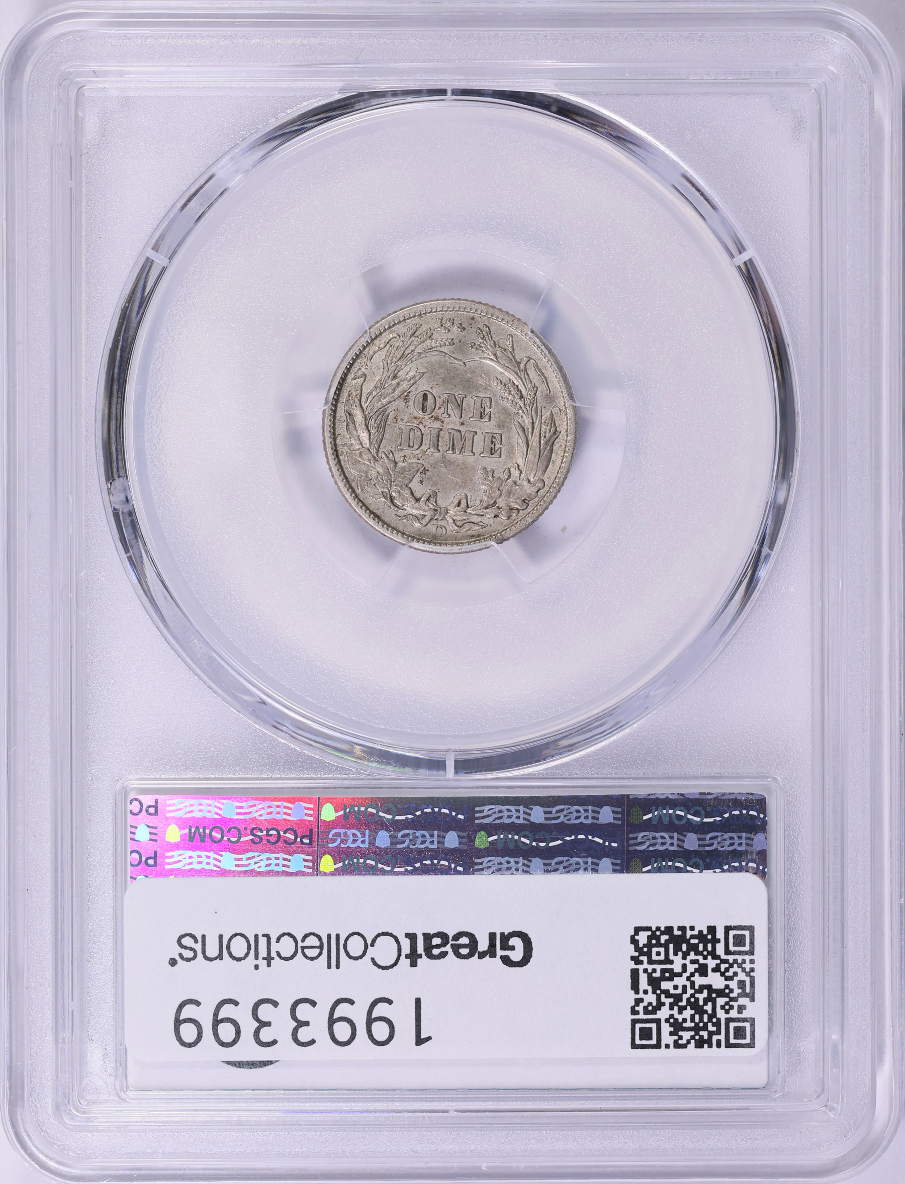 1908-D Barber Dime PCGS AU-50 (Item 1993399) | GreatCollections Coin ...