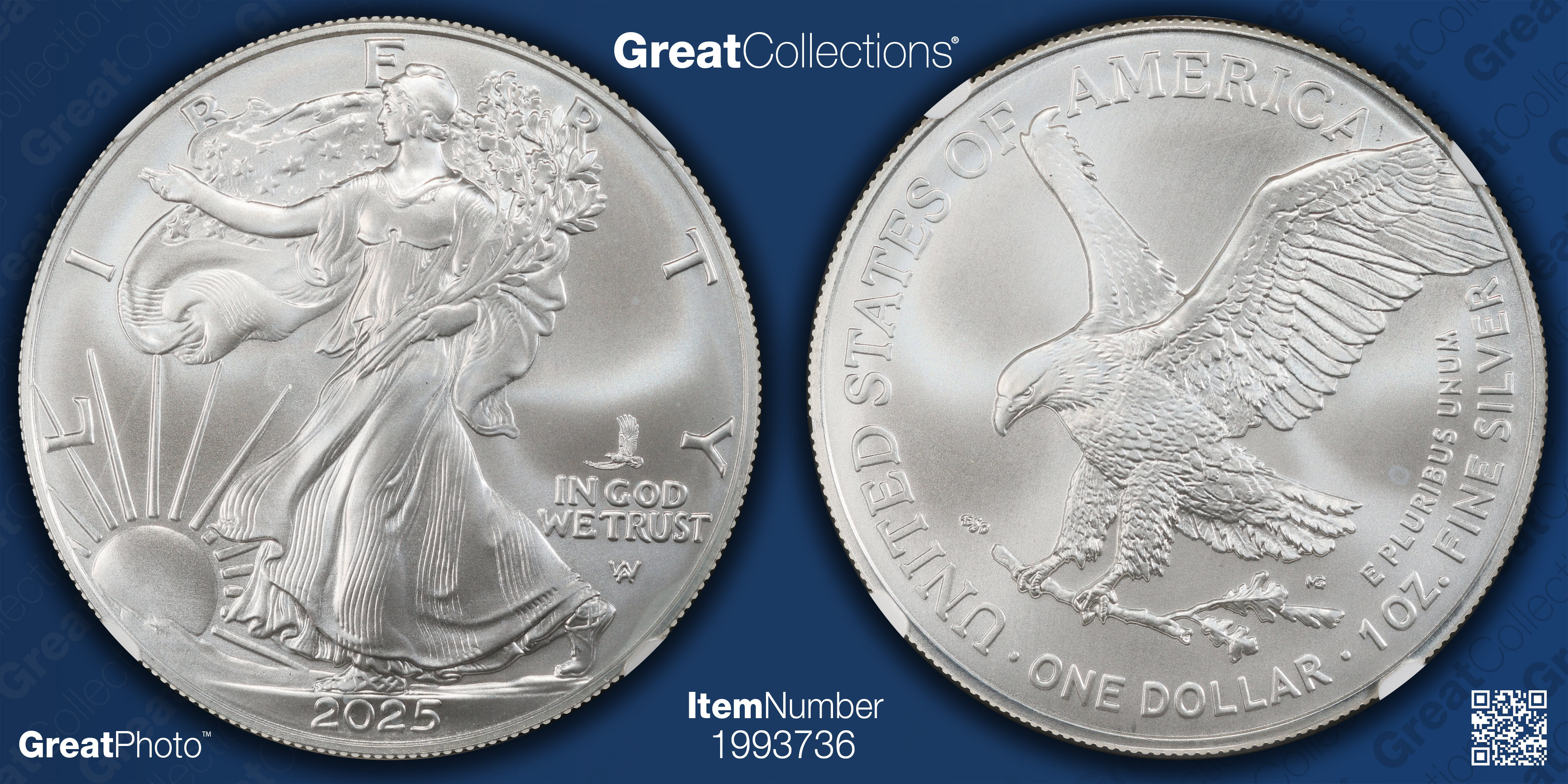 2025-(P) $1 Silver Eagle with Eagle Privy First Releases NGC MS-70 ...