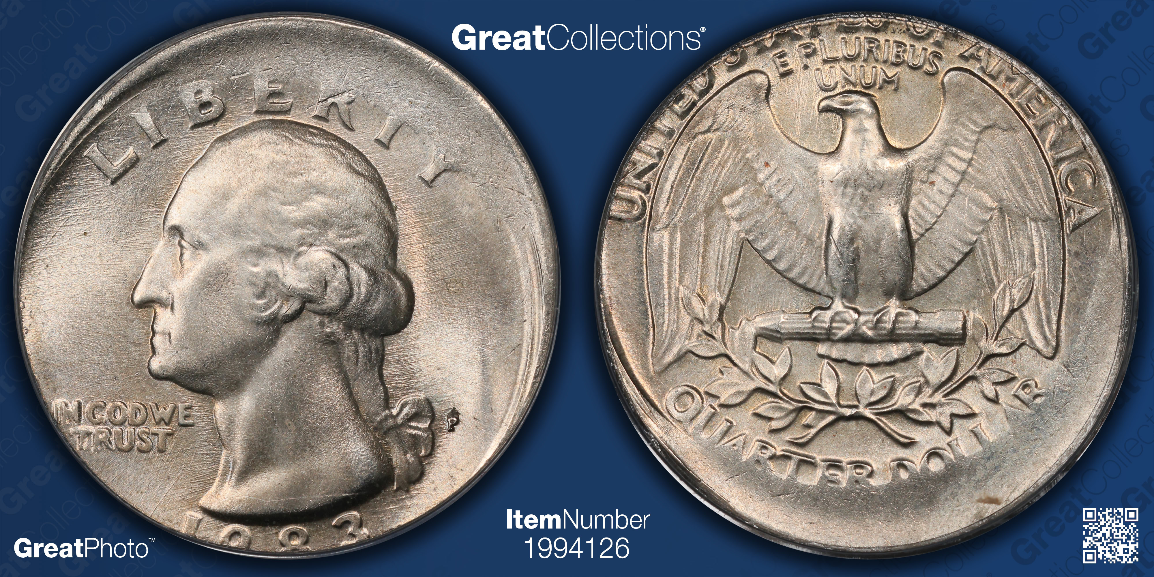 Mint Error 1983-P Washington Quarter 15% Off-Center ANACS MS-63 | ANACS ...
