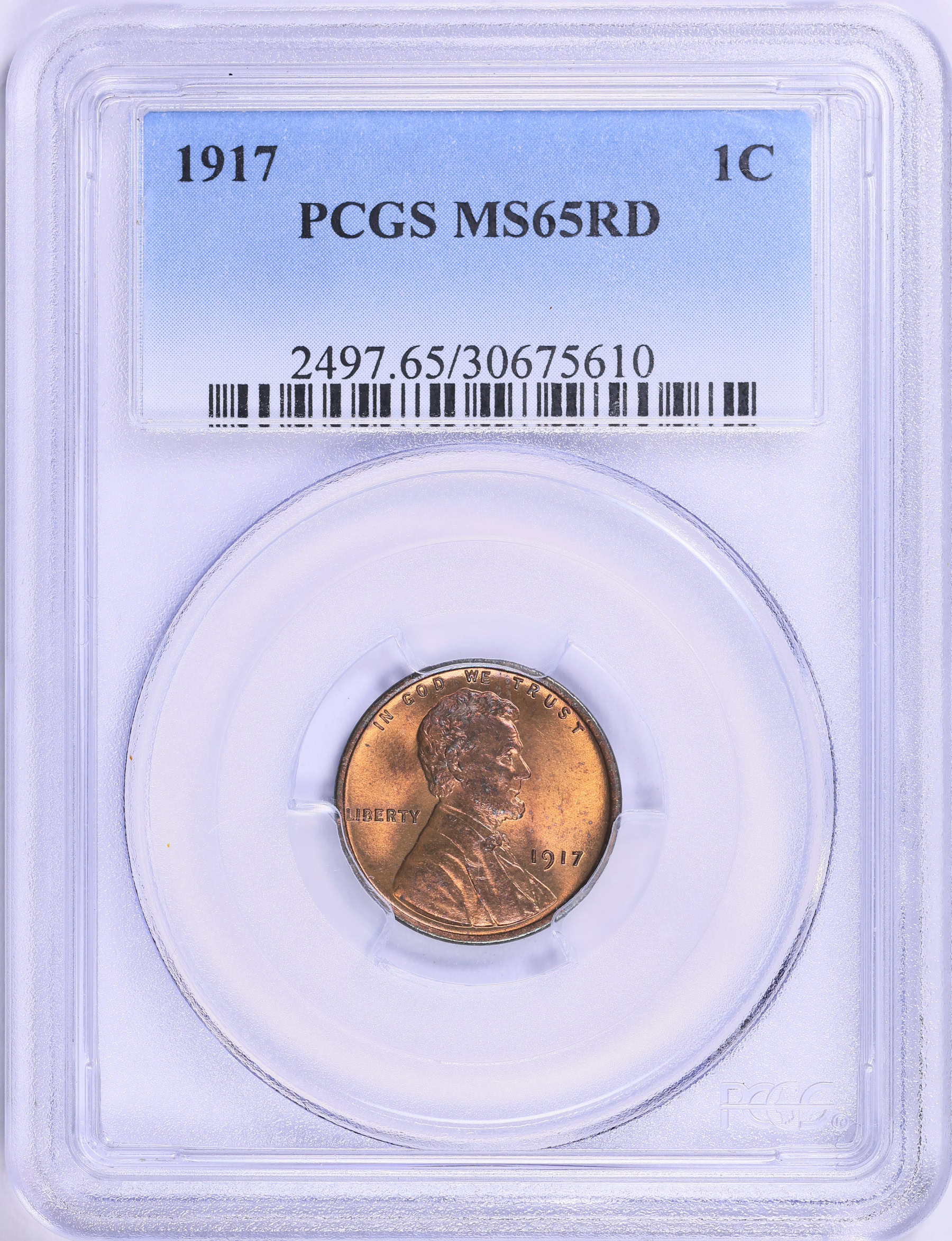 1917 Lincoln Cent PCGS MS-65 RD (Item 1994504) | GreatCollections Coin ...