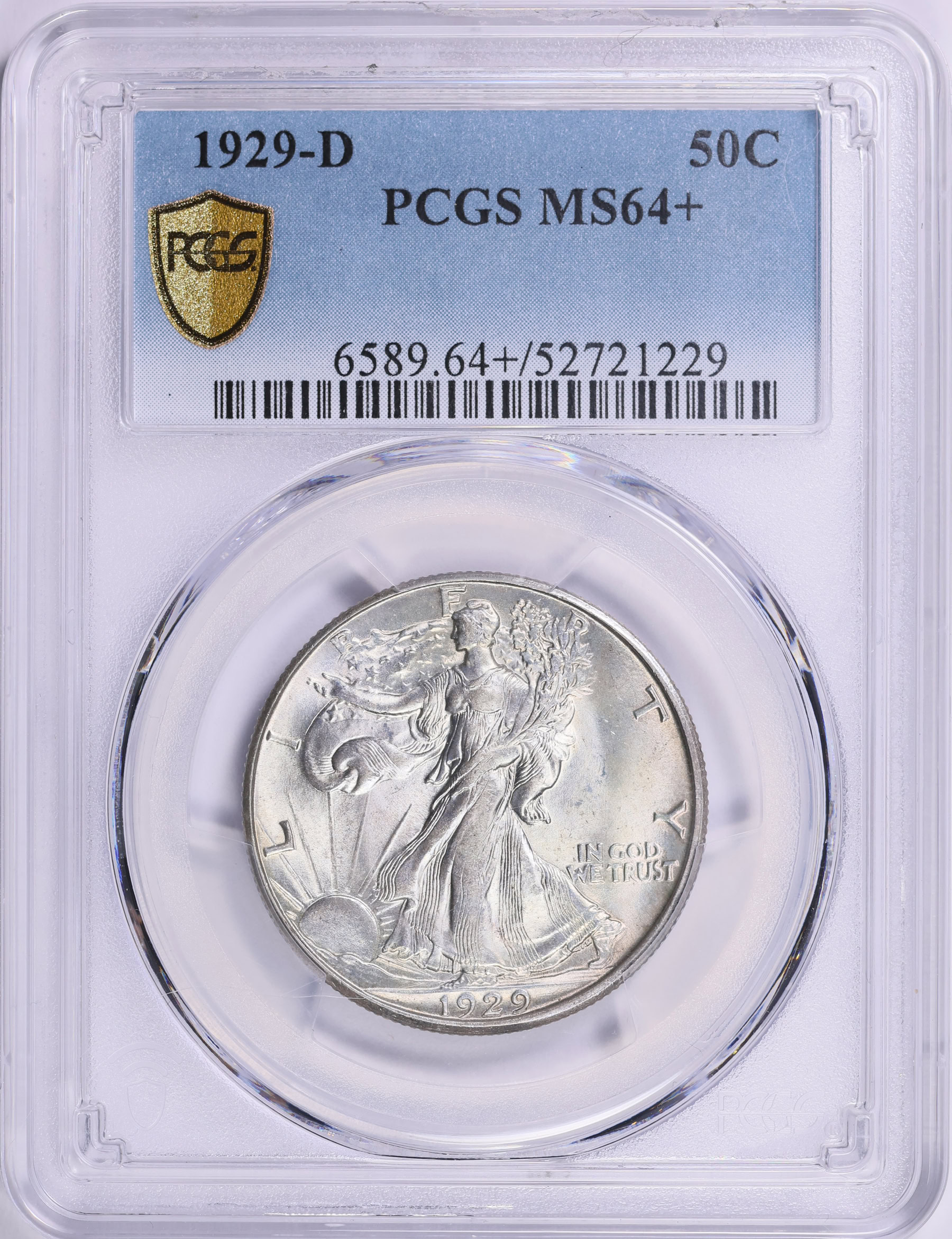 1929-D Walking Liberty Half Dollar PCGS MS-64+ (Toned) (Item 1994666 ...