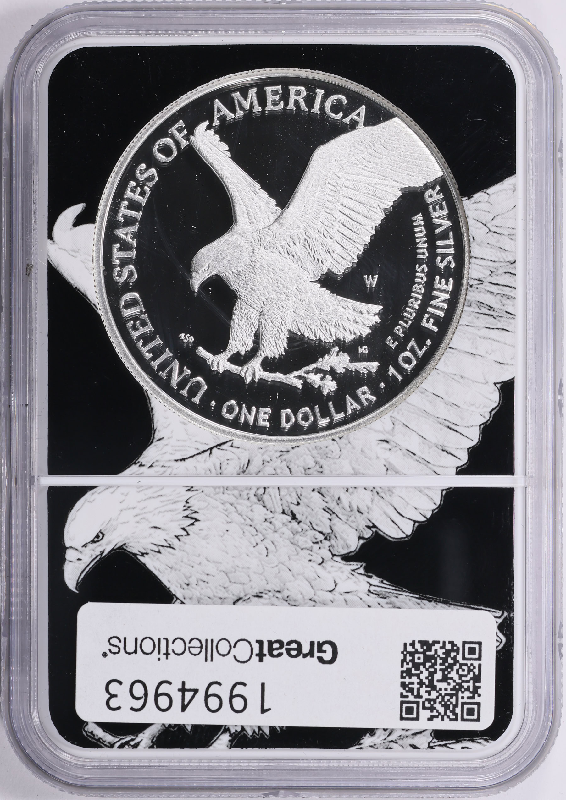 2024-W $1 Silver Eagle (From Congratulations Set) NGC Proof-70 UC (Silver Eagle Frame Holder ...