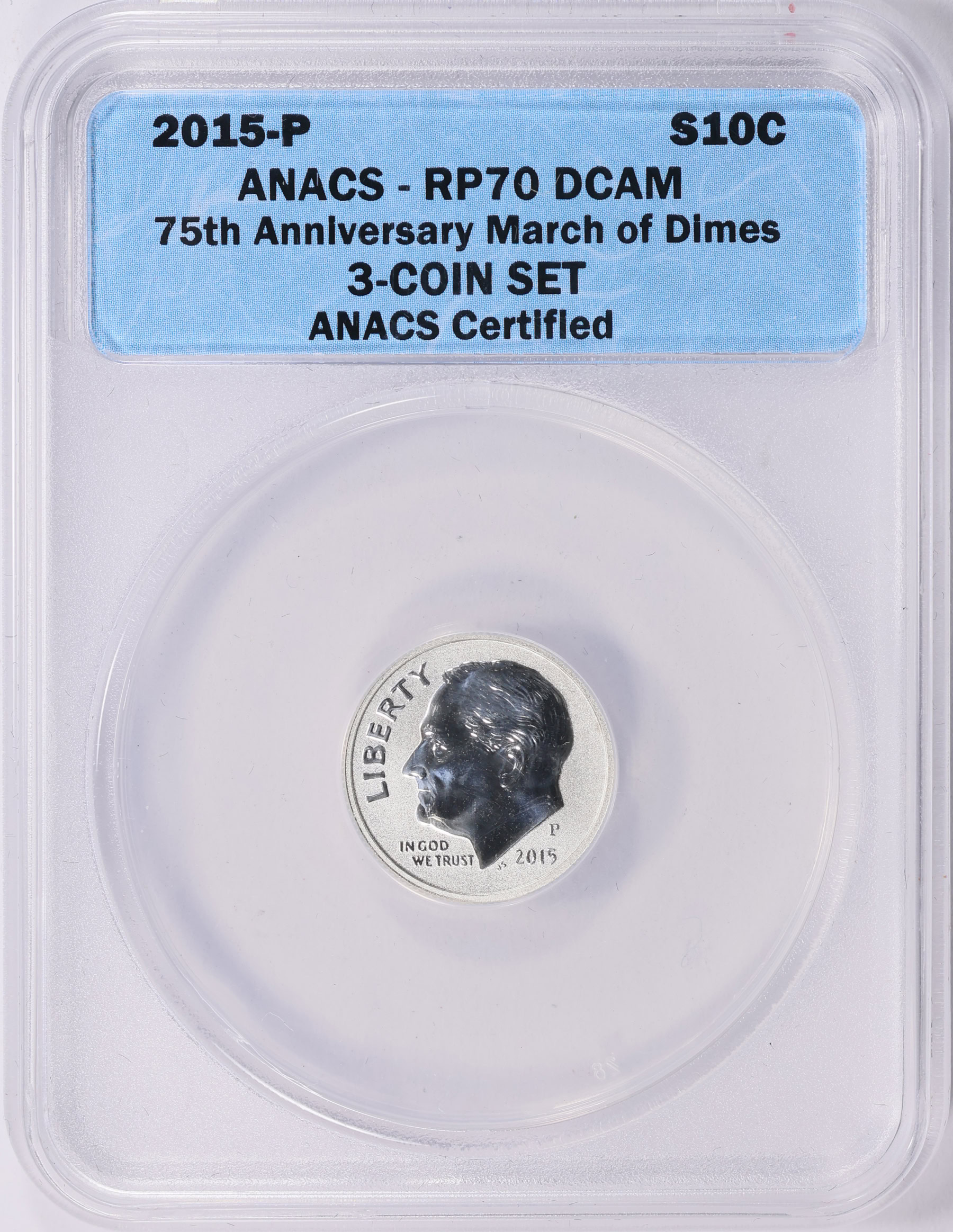 2015-P Roosevelt Dime Silver Reverse Proof (From the March of Dimes Set ...