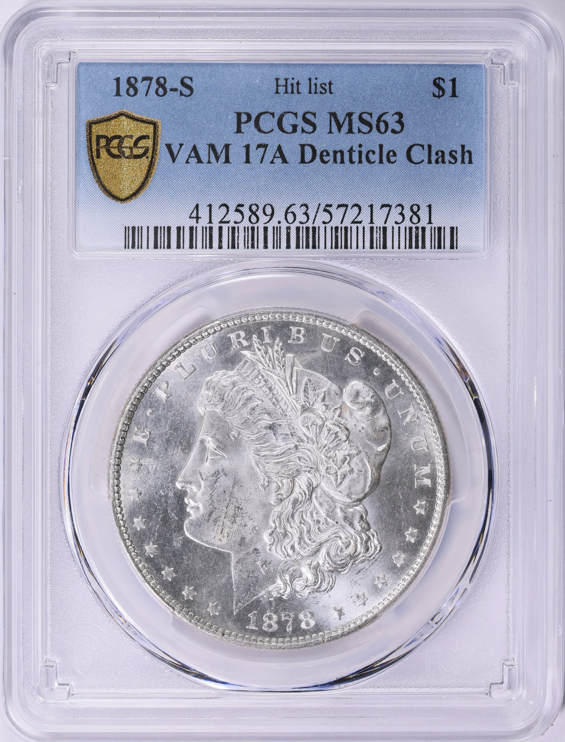 1878-S Morgan Silver Dollar Denticle Clash VAM-17A *Hit List 40* PCGS ...