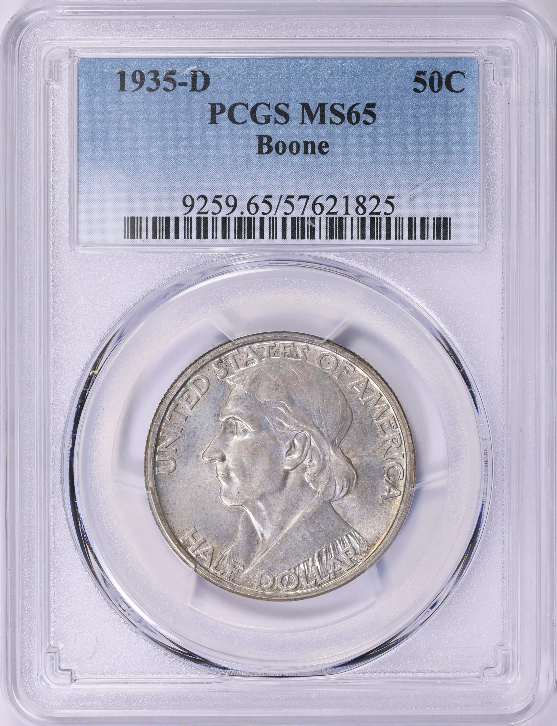 1935-D Daniel Boone Bicentennial Half Dollar PCGS MS-65 (Toned) (Item ...