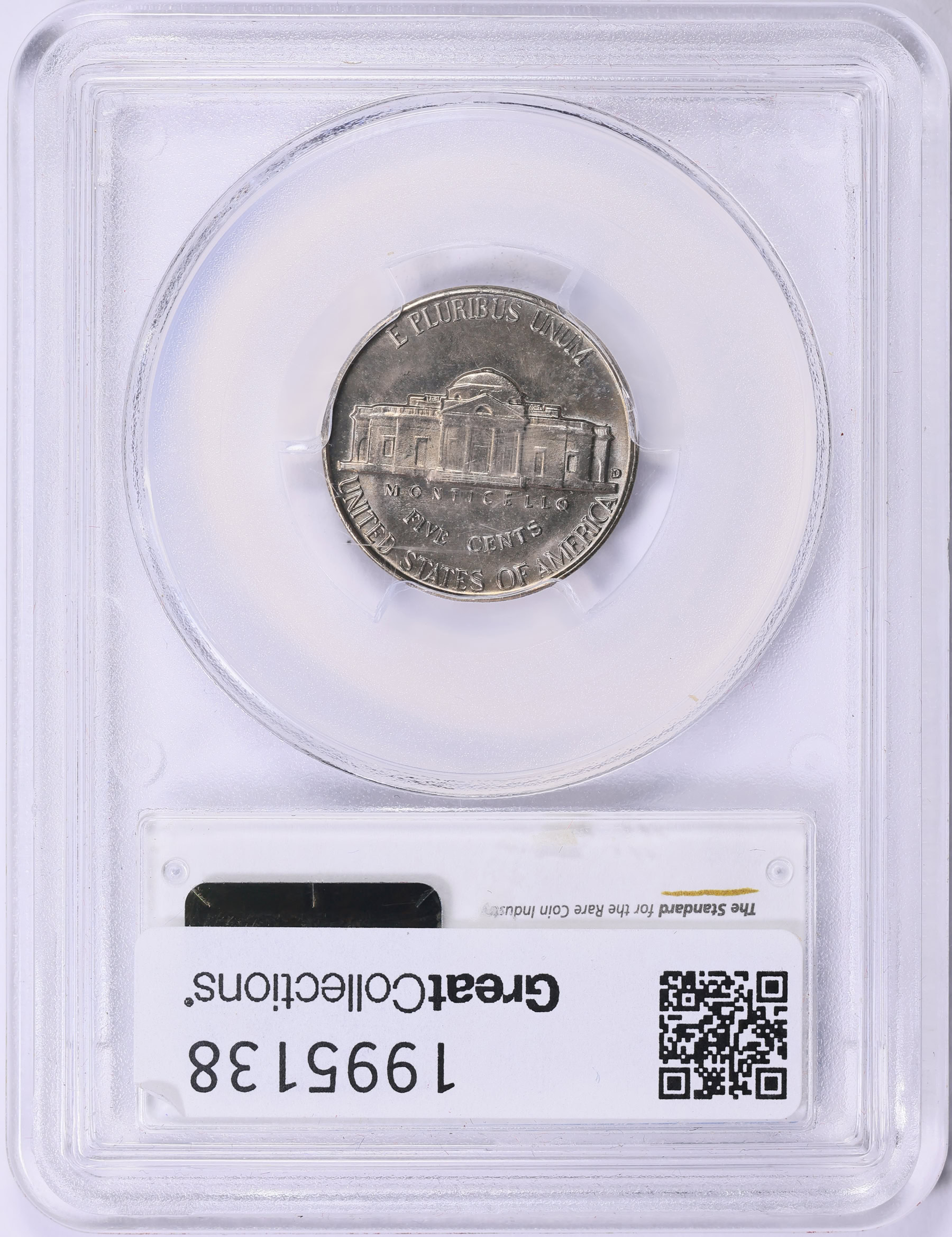 1958-D Jefferson Nickel PCGS MS-66 FS (Item 1995138) | GreatCollections ...