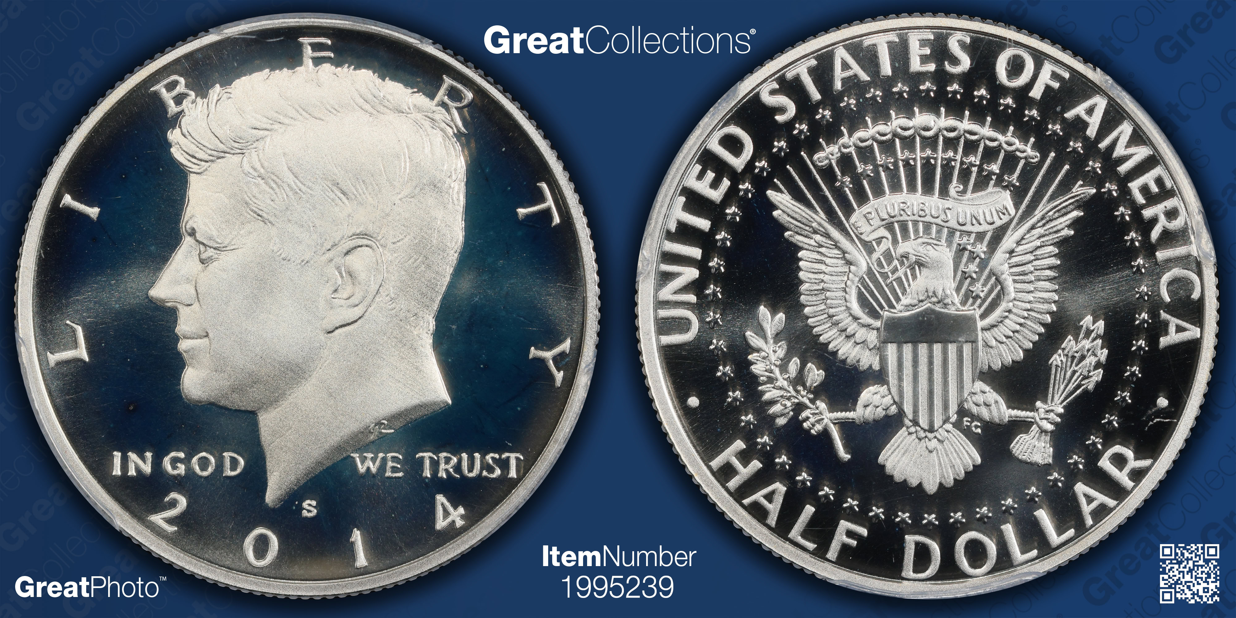2014-S Kennedy Half Dollar Enhanced Silver First Strike (From the 50th ...