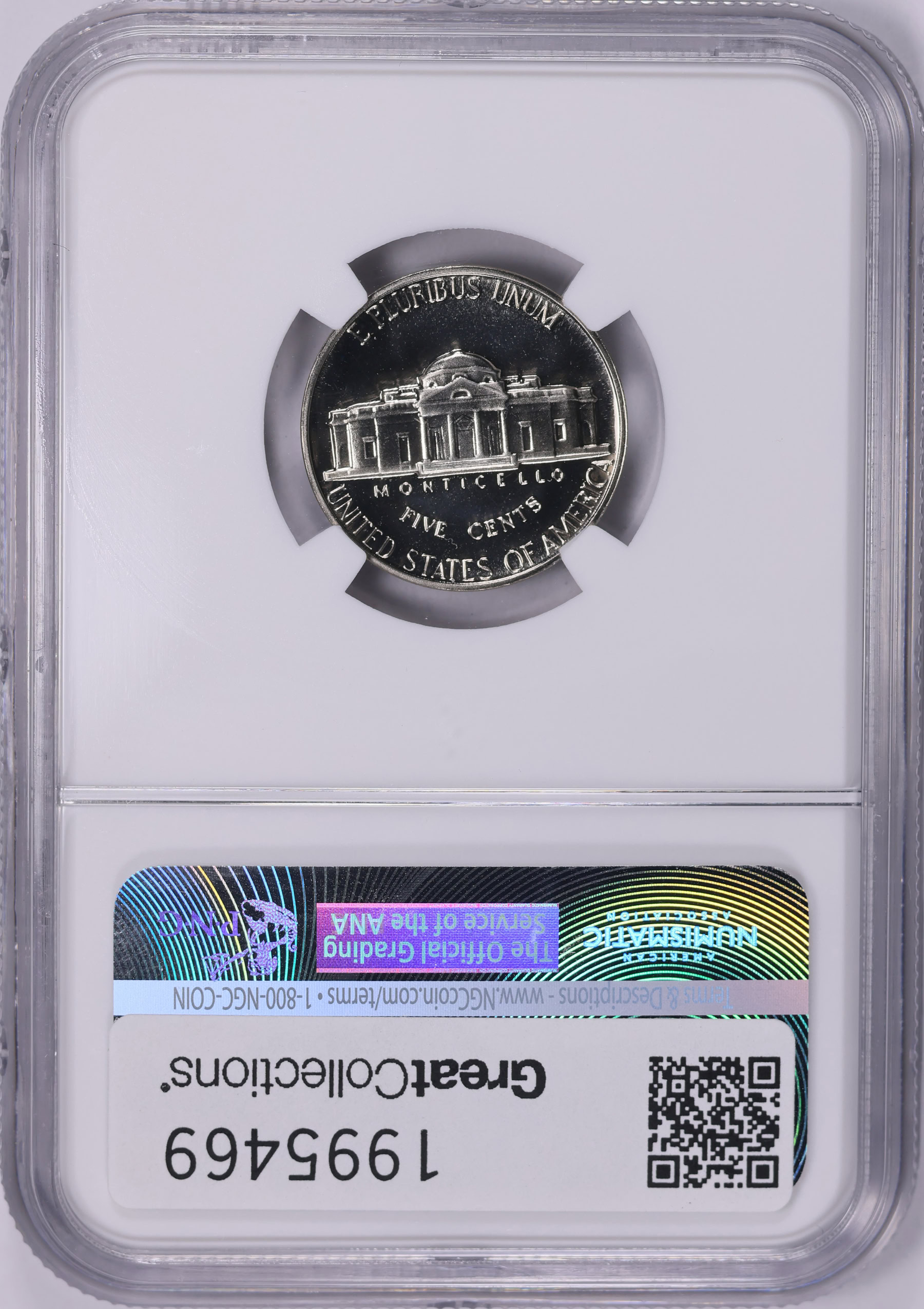 1968-S Jefferson Nickel NGC Proof-68 (Item 1995469) | GreatCollections ...