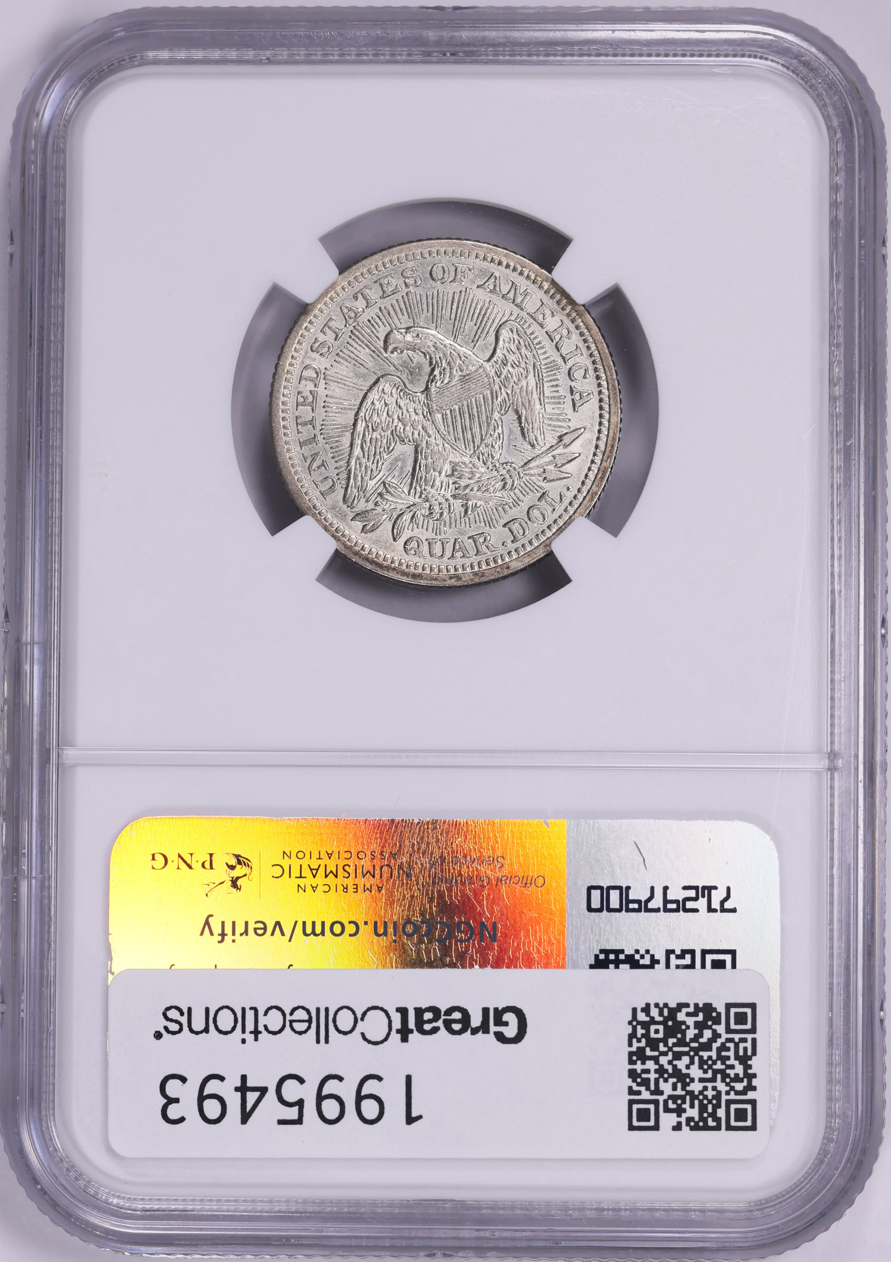 1853 Seated Liberty Quarter Arrows and Rays NGC XF-45 (Item 1995493 ...