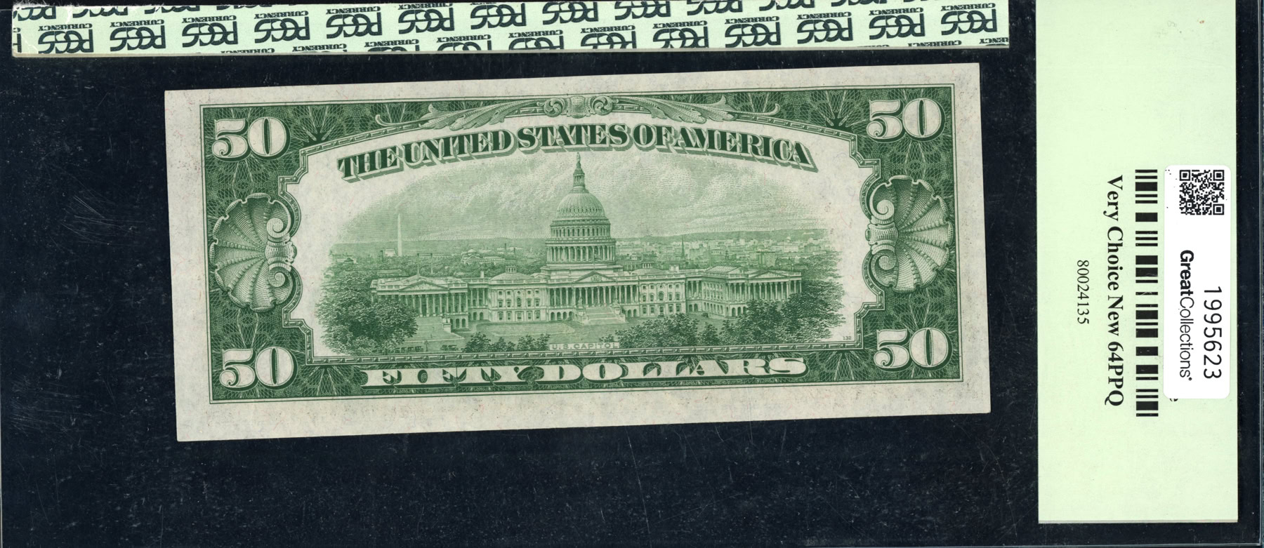Fr. 2102-G (GA Block) 1934 $50 Chicago Federal Reserve Note Julian ...