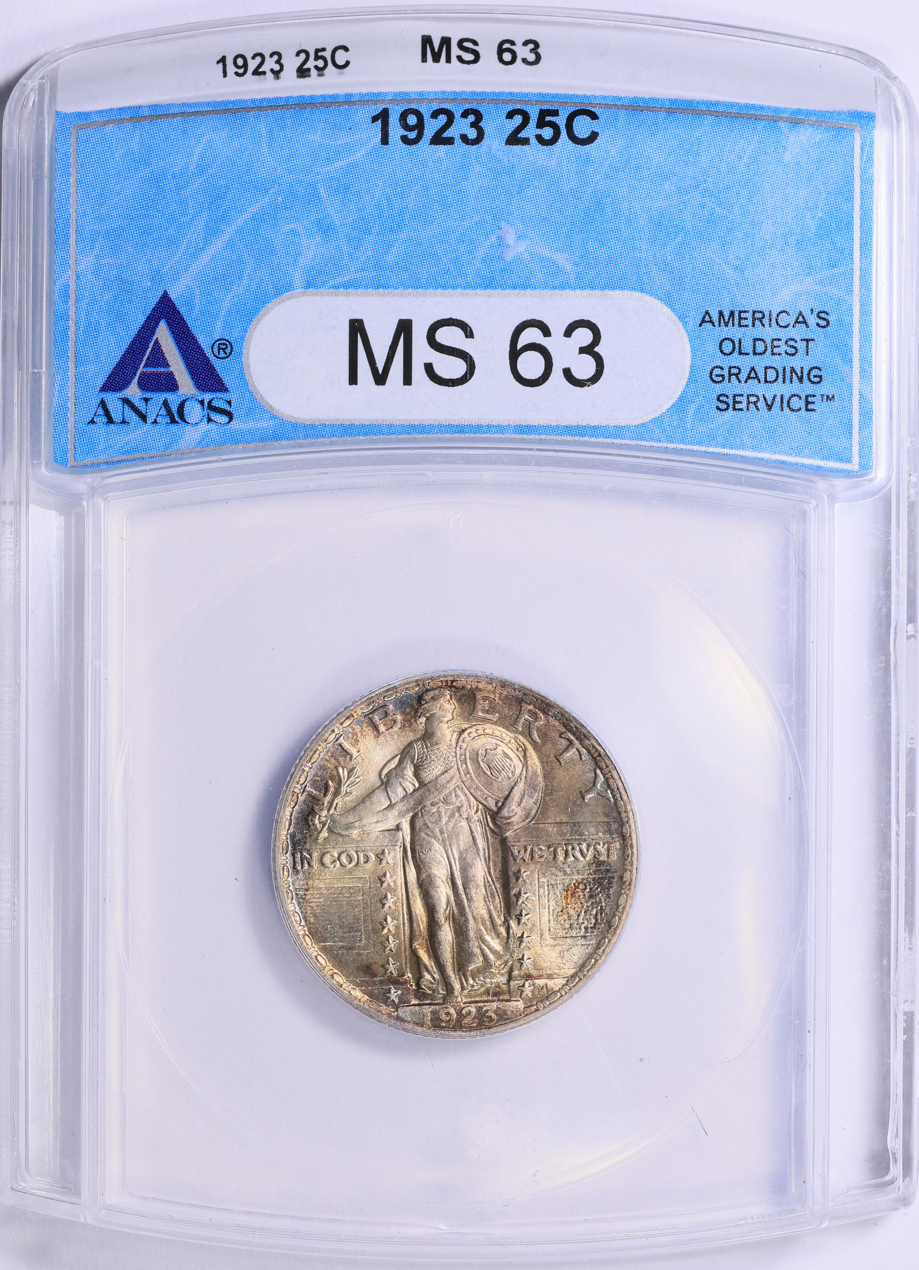 1923 Standing Liberty Quarter ANACS MS-63 (Toned) (Item 1995908 ...