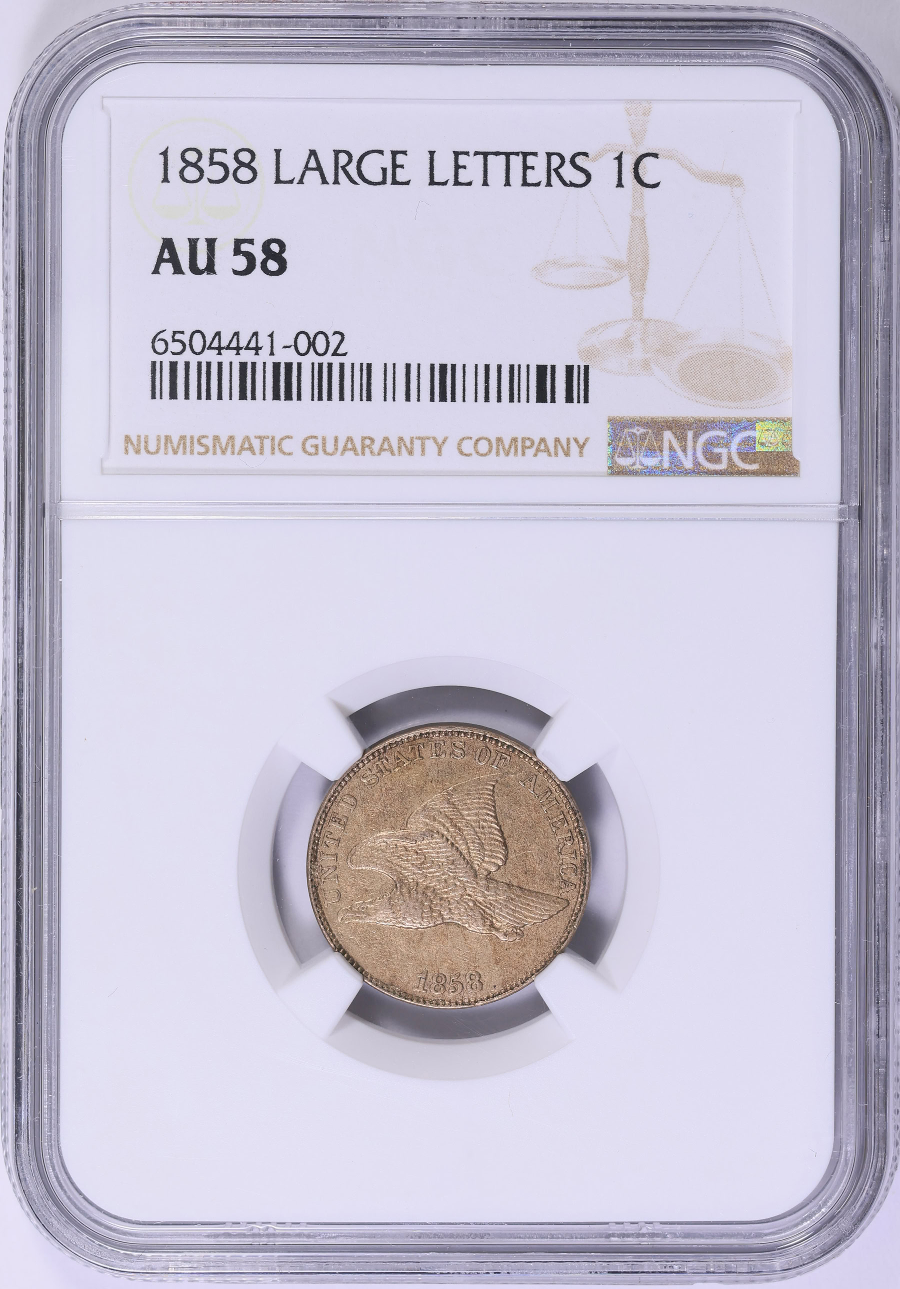 1858 Flying Eagle Cent Large Letters NGC AU-58 (Item 1996953 ...