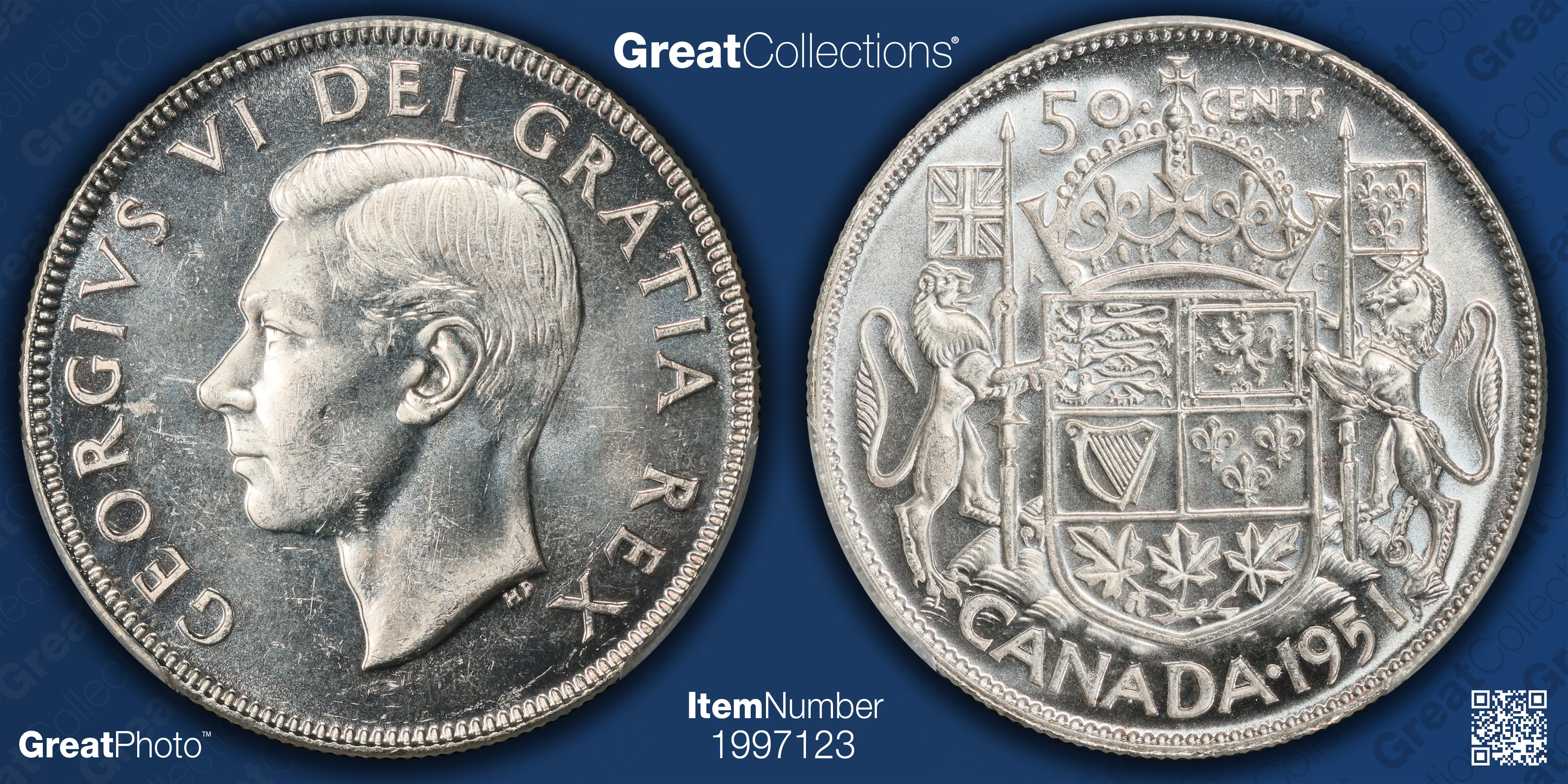 Canada 1951 Silver 50 Cents Wide Date KM-45 PCGS MS-63 | PCGS Cert ...