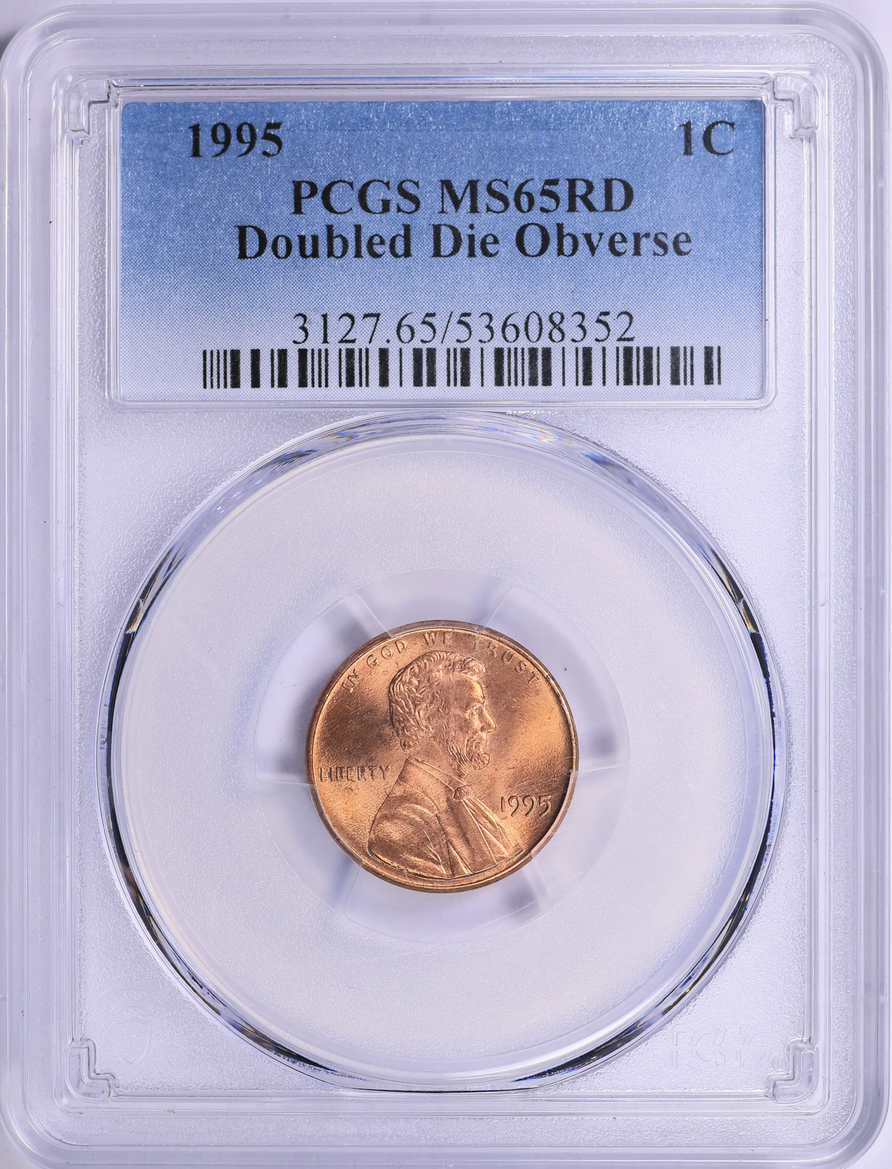 1995 Lincoln Cent Doubled Die Obverse PCGS MS-65 RD (Item 1997179 ...