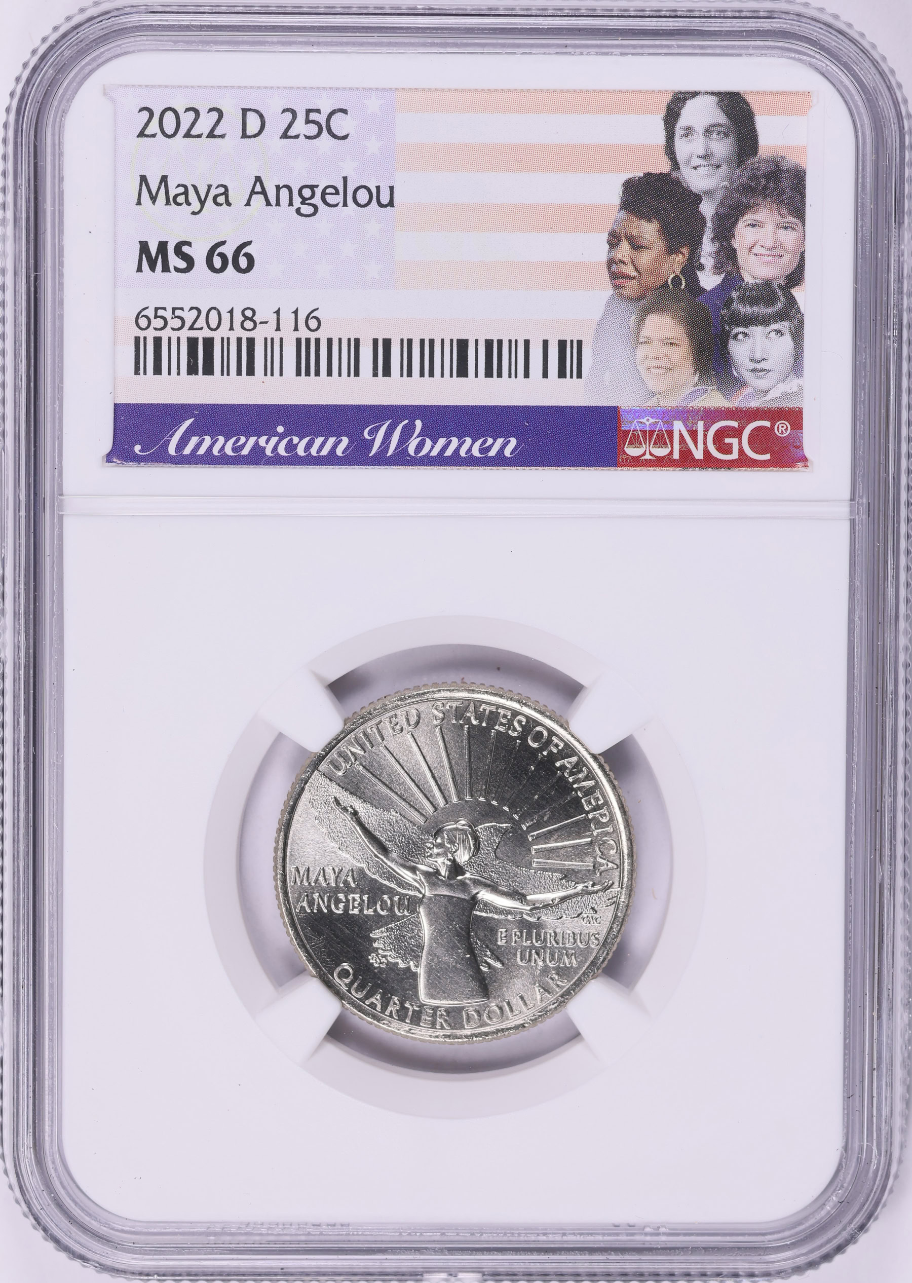 2022-D American Women Quarter Maya Angelou NGC MS-66 (Item 1997212 ...