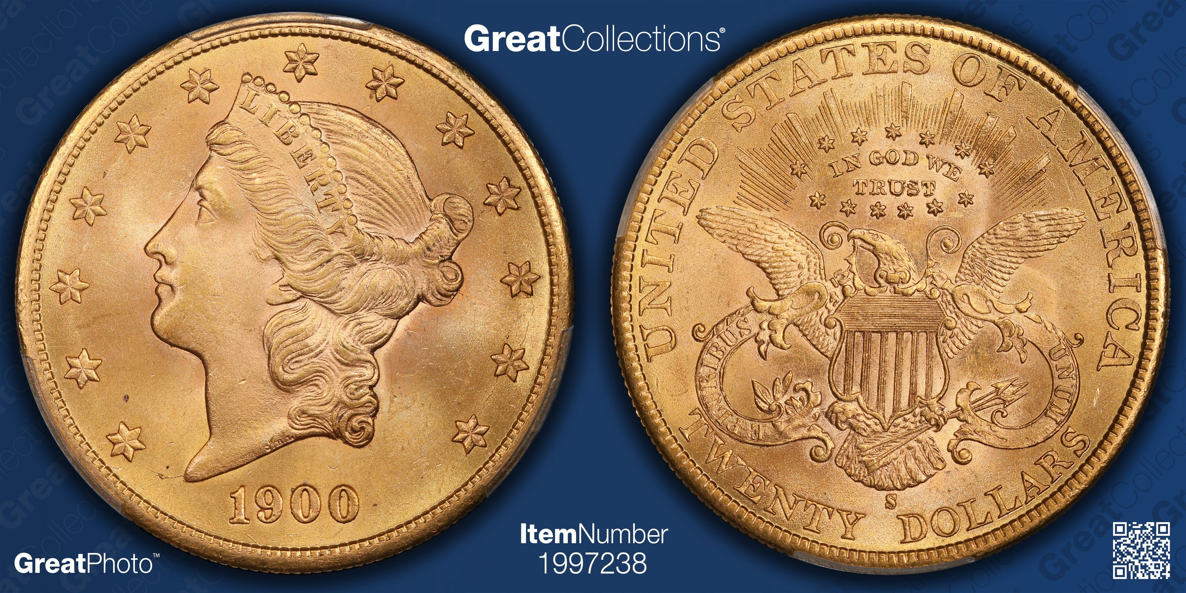 1900-S Liberty Gold Double Eagle PCGS MS-64 (Item 1997238 ...