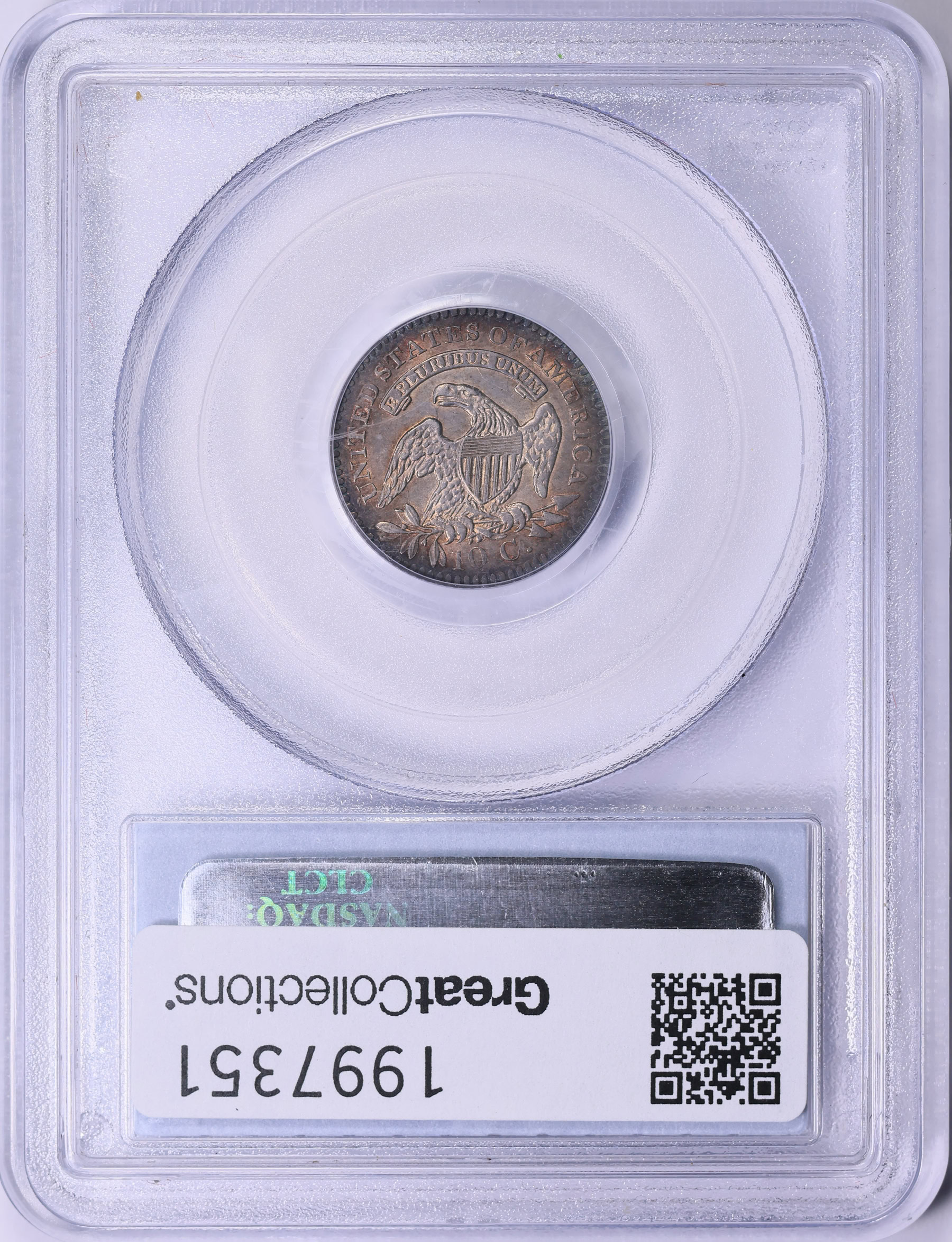 1821 Capped Bust Dime Small Date PCGS MS-63 (CAC Gold) (Toned) (Item ...