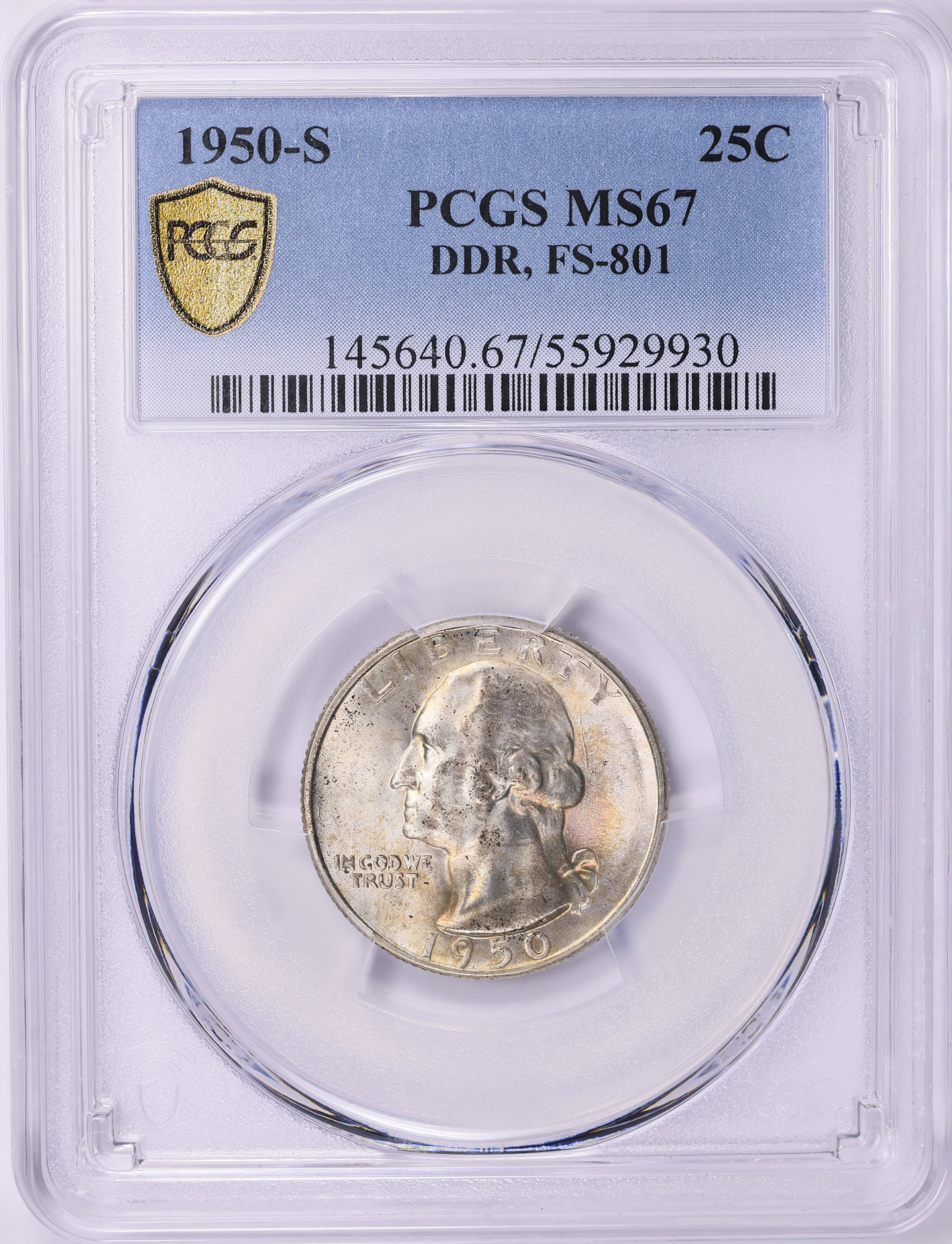 1950-S Washington Quarter Doubled Die Reverse FS-801 PCGS MS-67 (Item ...
