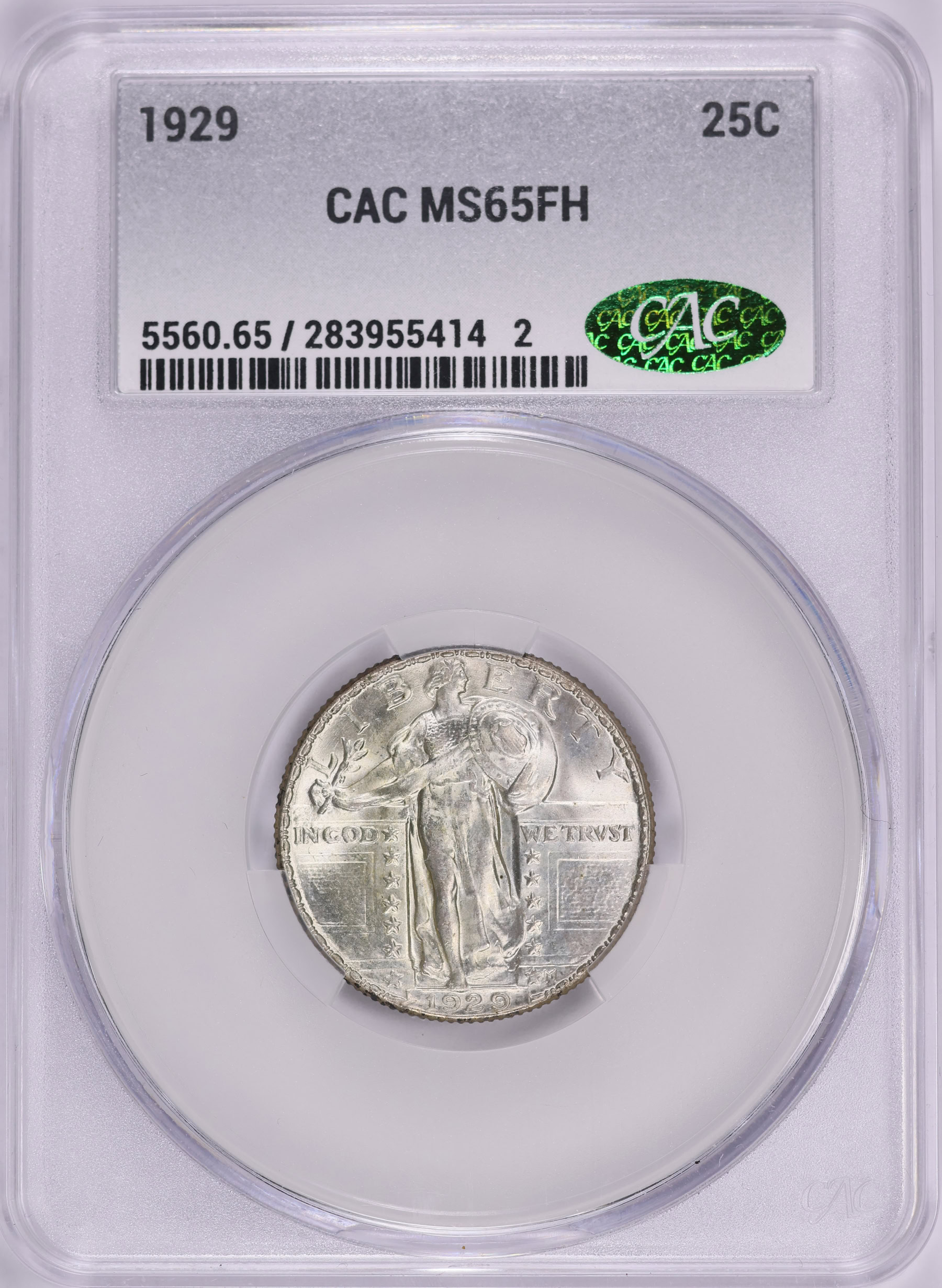 1929 Standing Liberty Quarter CACG MS-65 FH (Item 1997541 ...